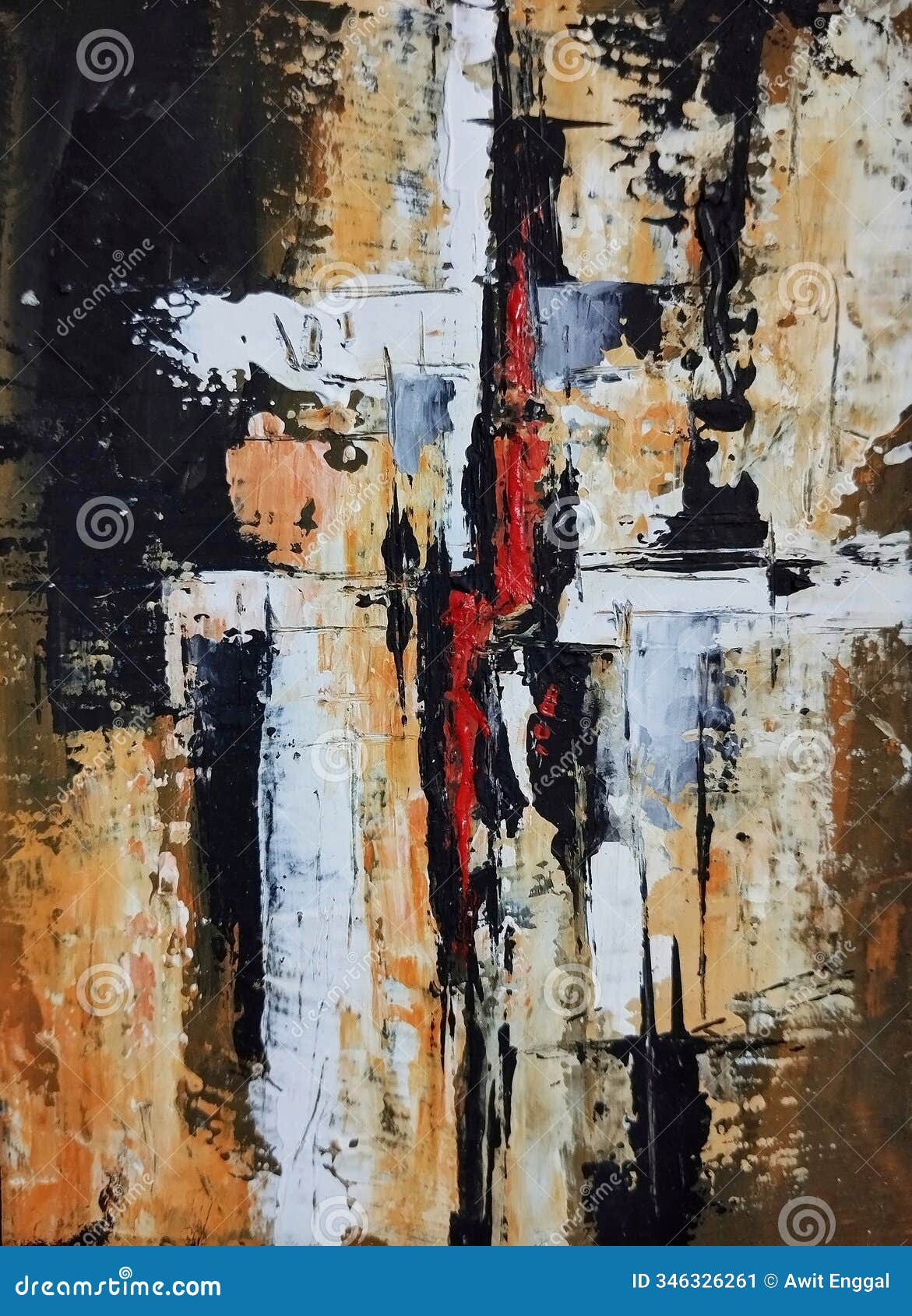 Artistic Classic Composition Expressionism Abstract Painting Warm Color ...