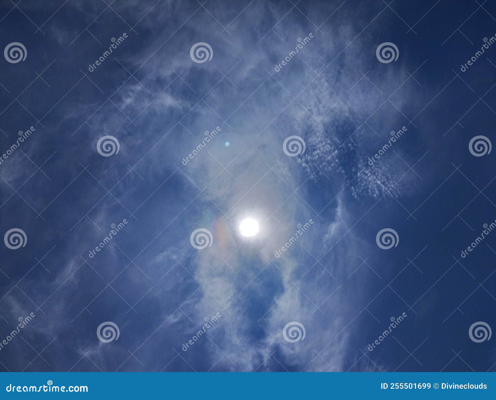Artistic Clouds Float Around the Afternoon Sun Stock Image - Image of ...
