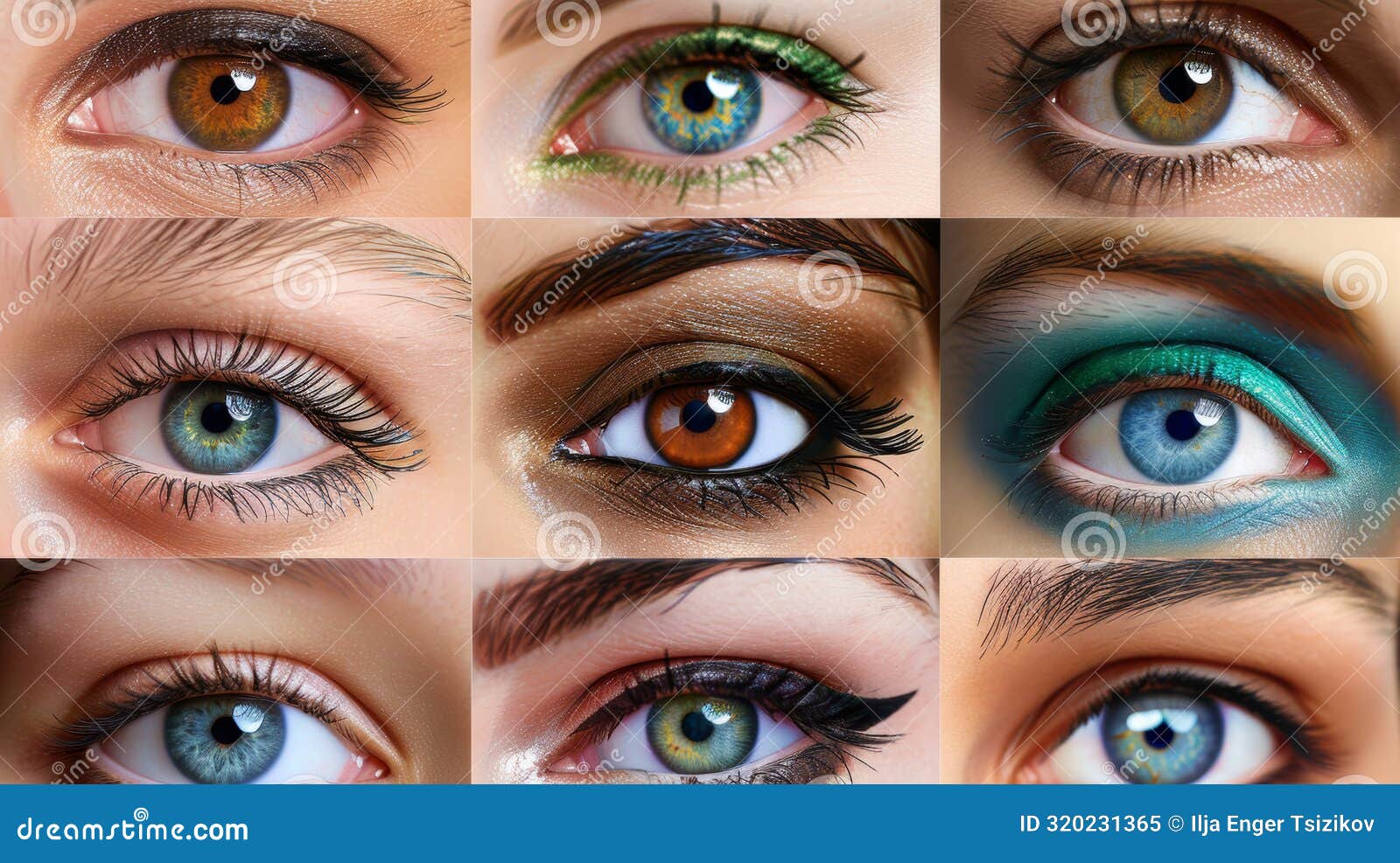 Artistic Collage Featuring a Multitude of Diverse Human Eyes for a ...