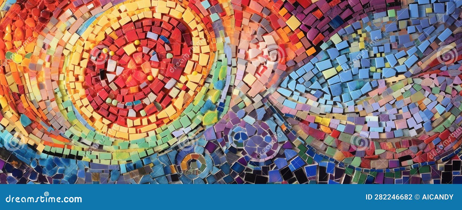 Artistic Collage Mosaic: Captivating Panorama Created through an ...