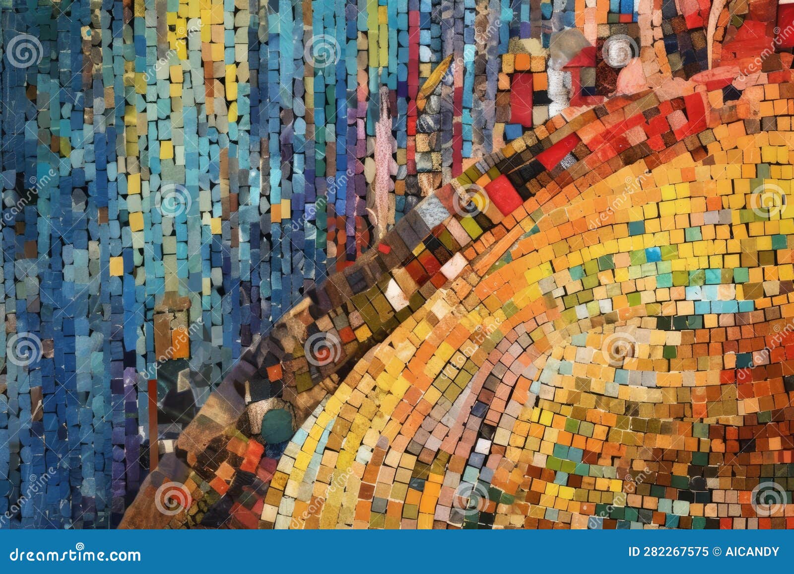 Artistic Collage Mosaic: Captivating Panorama Created through an ...