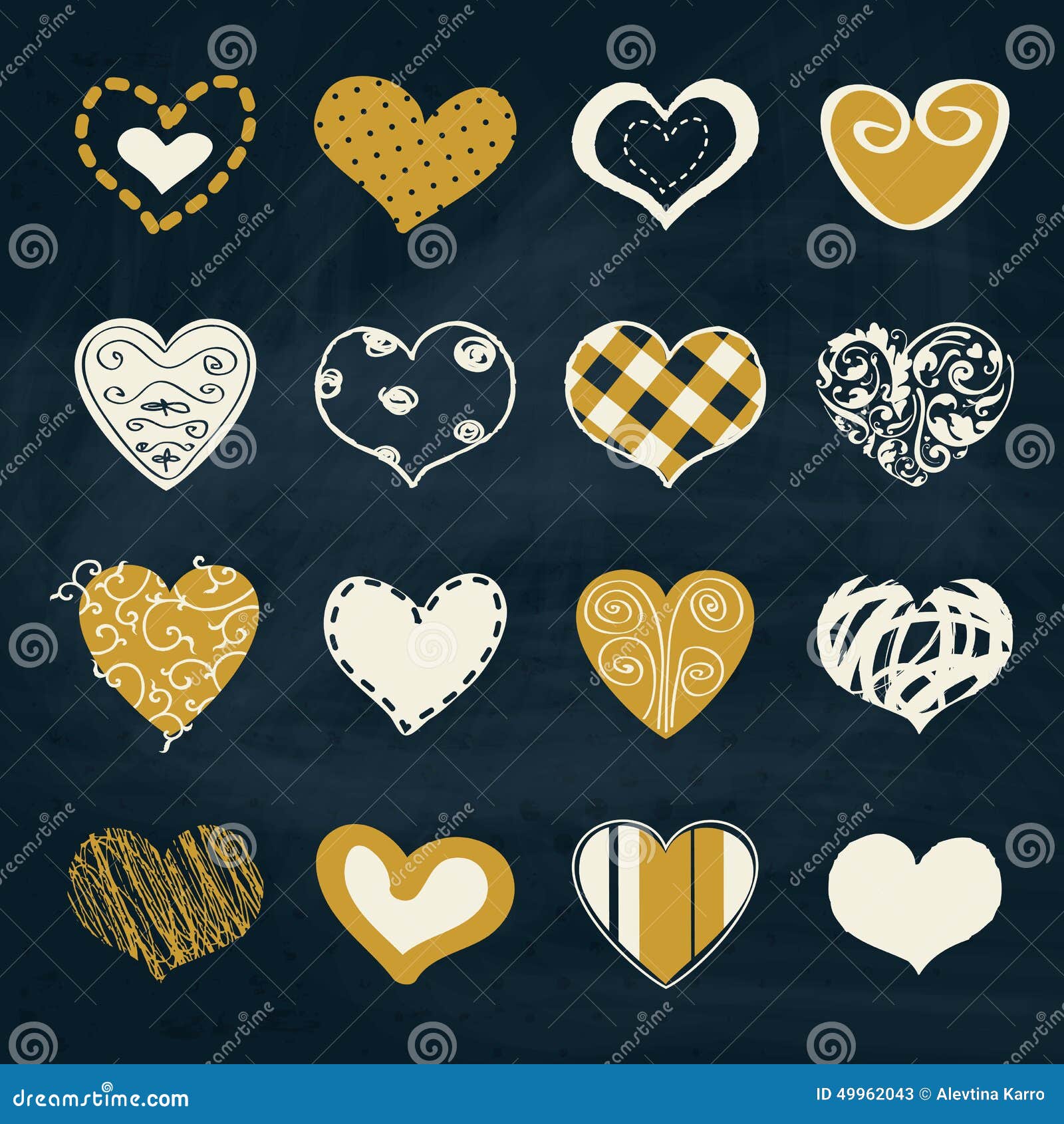 Artistic Collection of Hearts in Assorted Designs Stock Vector ...