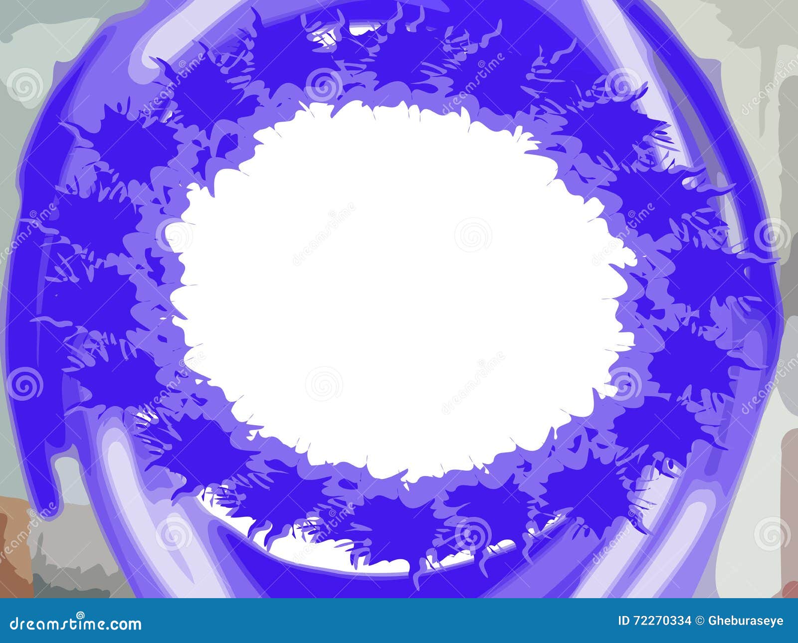 Artistic Colorful Frame in Blue Tones Stock Vector - Illustration of ...