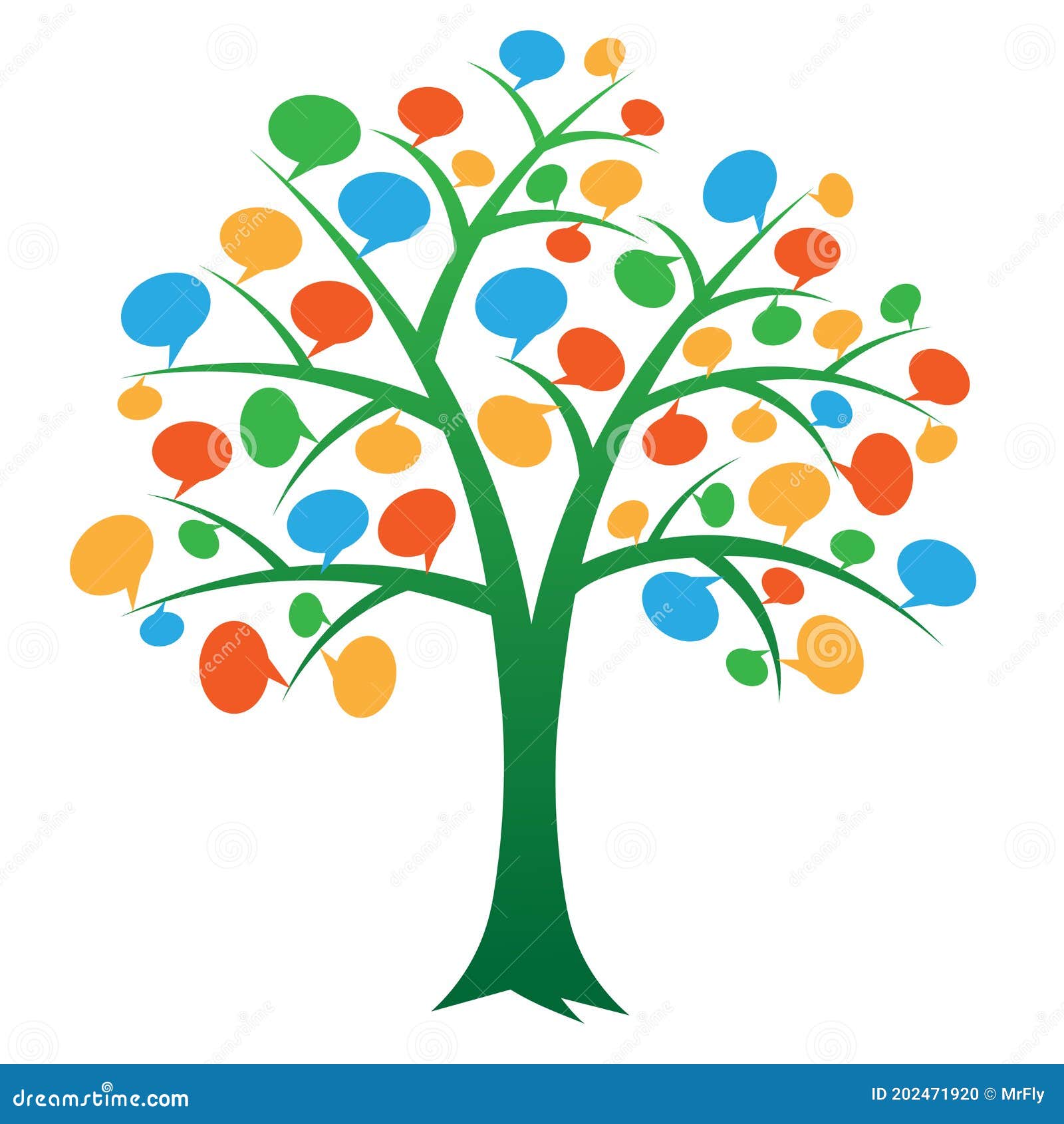 Communication Tree Cartoon Vector | CartoonDealer.com #35126725