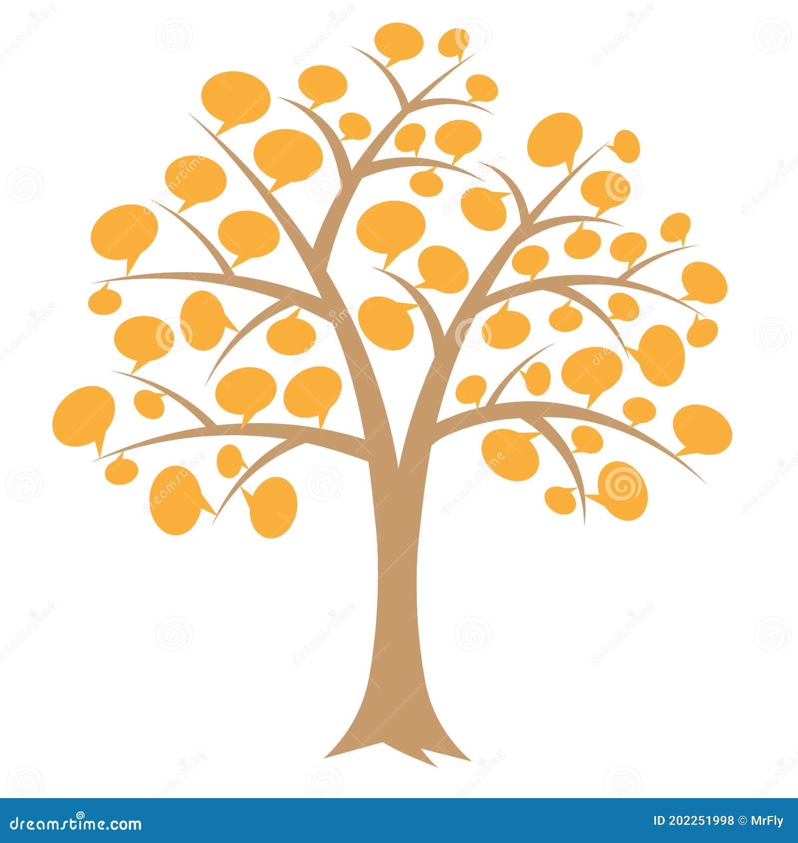 Bright Communication Tree, Vector Illustration Stock Vector ...