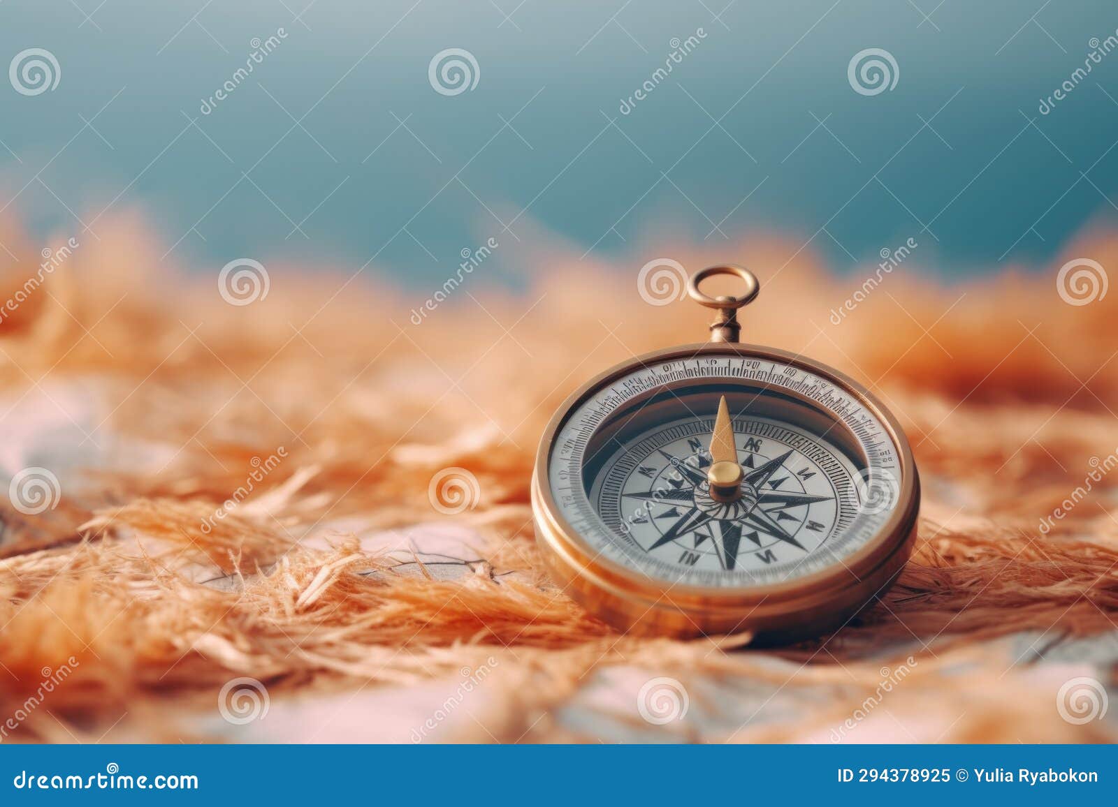 Artistic Compass Mockup Background. Generate Ai Stock Image - Image of device, antique: 294378925