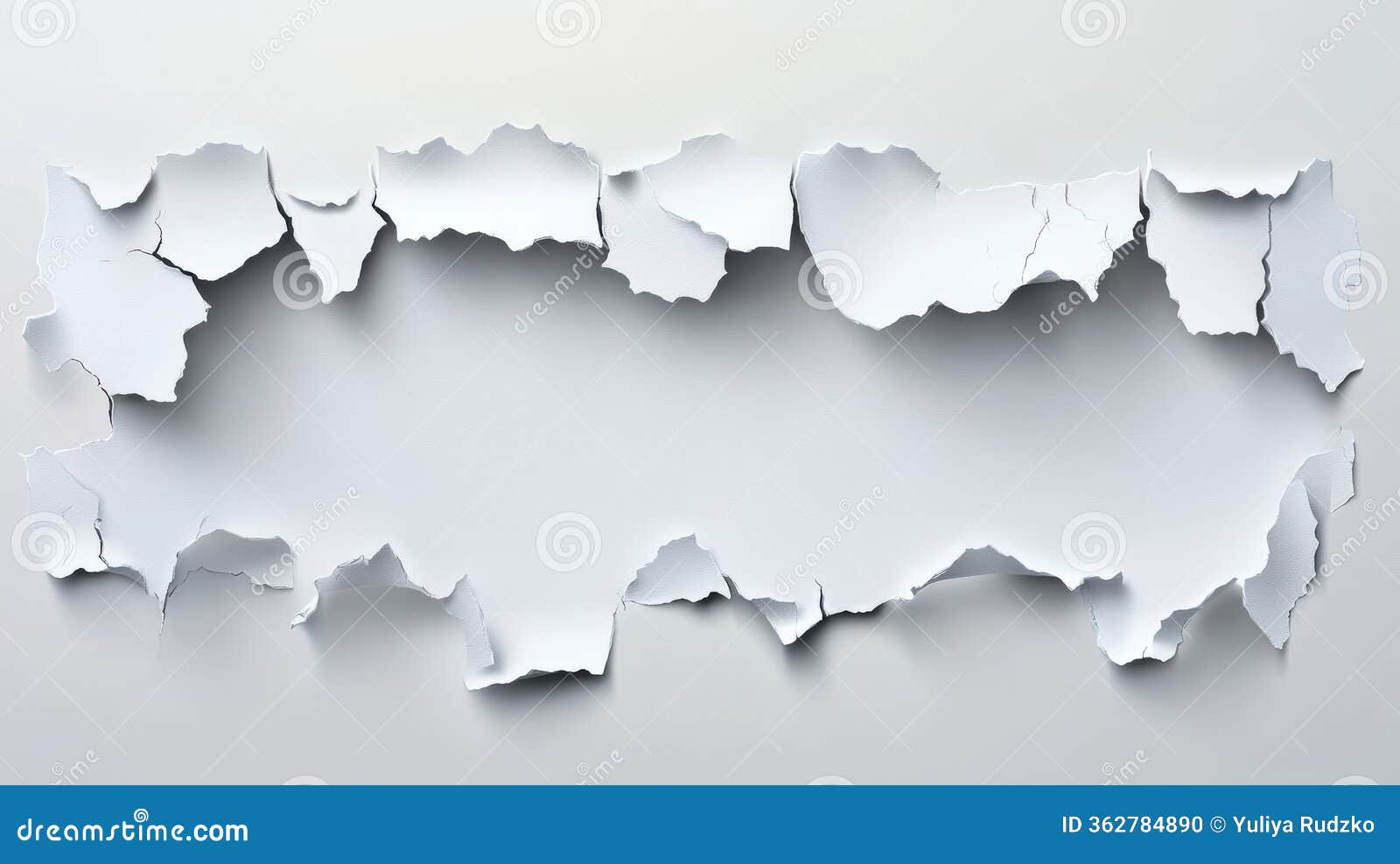 An Artistic Composition Displaying White Paper Strips with Rugged ...