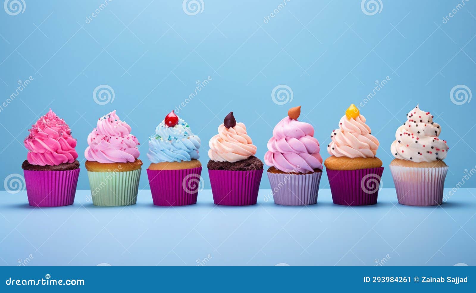 A Group of Cupcakes in a Visually Pleasing Arrangement Stock ...