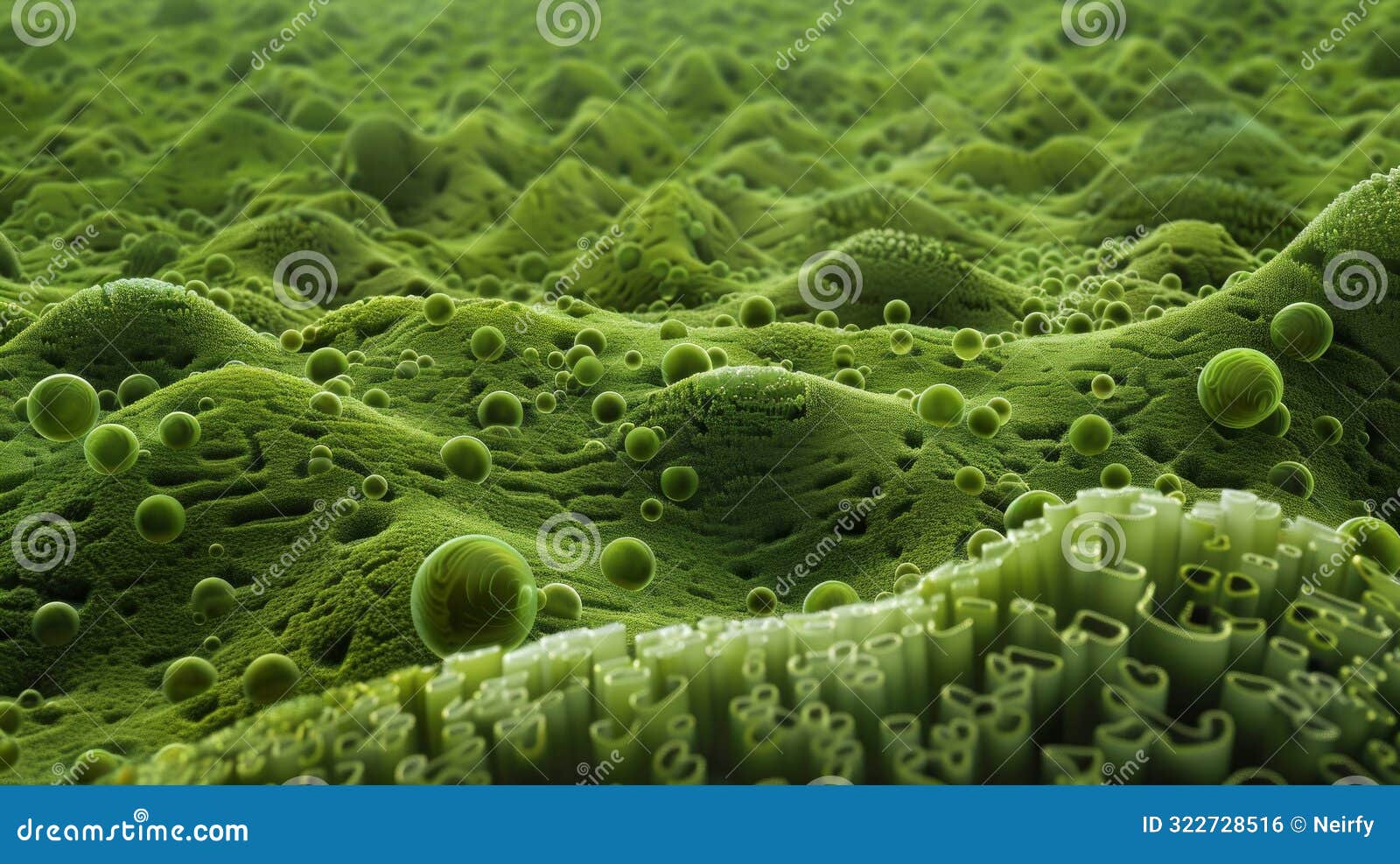 Green Microscopic Nature Background Stock Photo | CartoonDealer.com ...