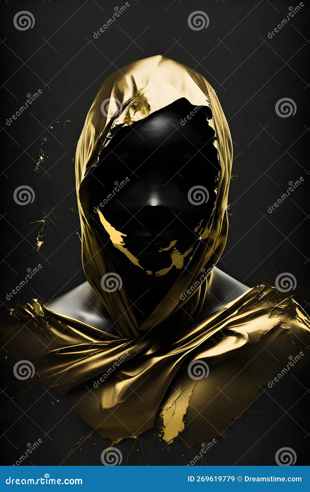 Artistic Composition of an Imaginary Woman with Abstract Elements ...