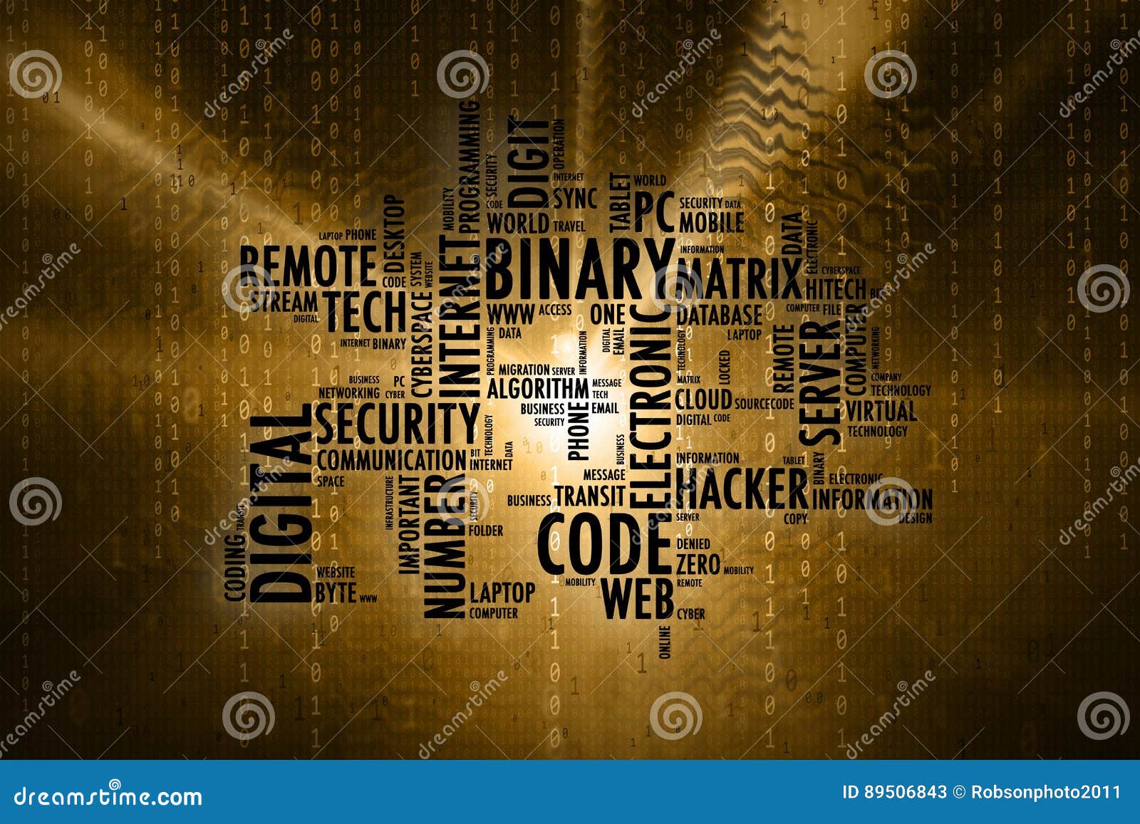 Artistic Computer Word Cloud Background Stock Illustration ...