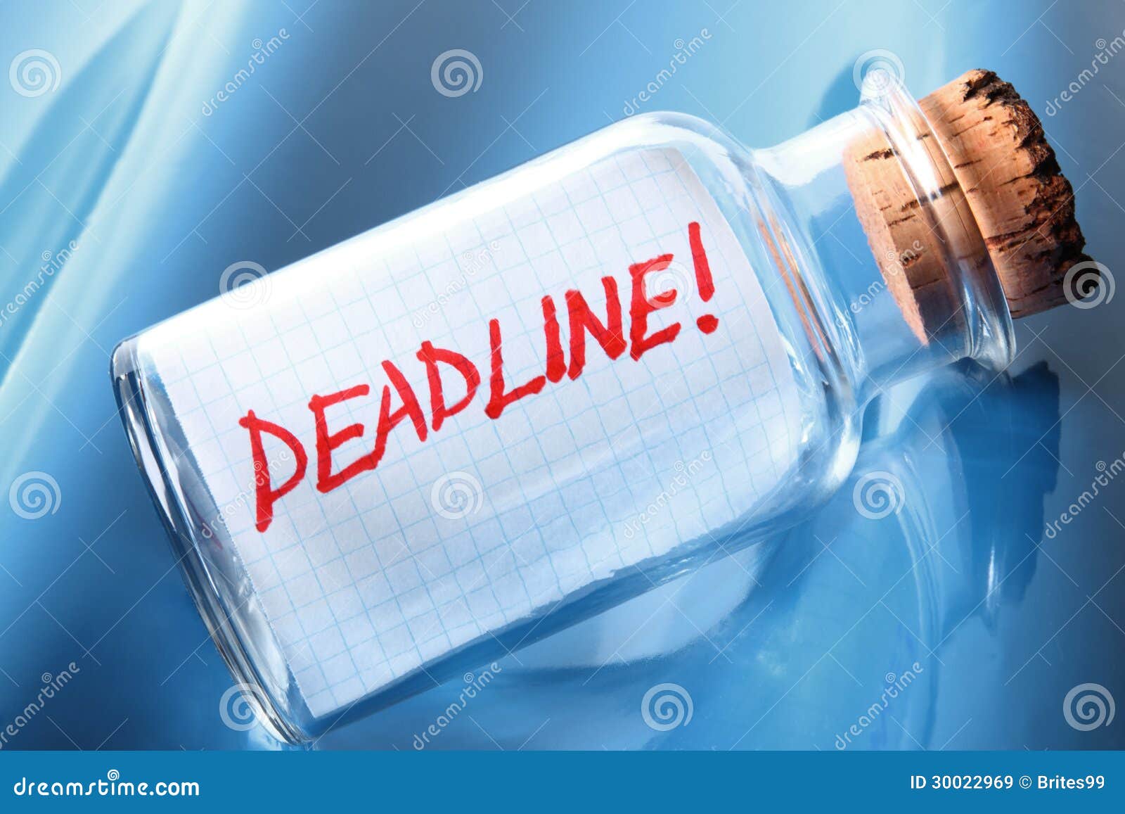 An Artistic Concept of a Message in a Bottle Deadline Stock Image ...