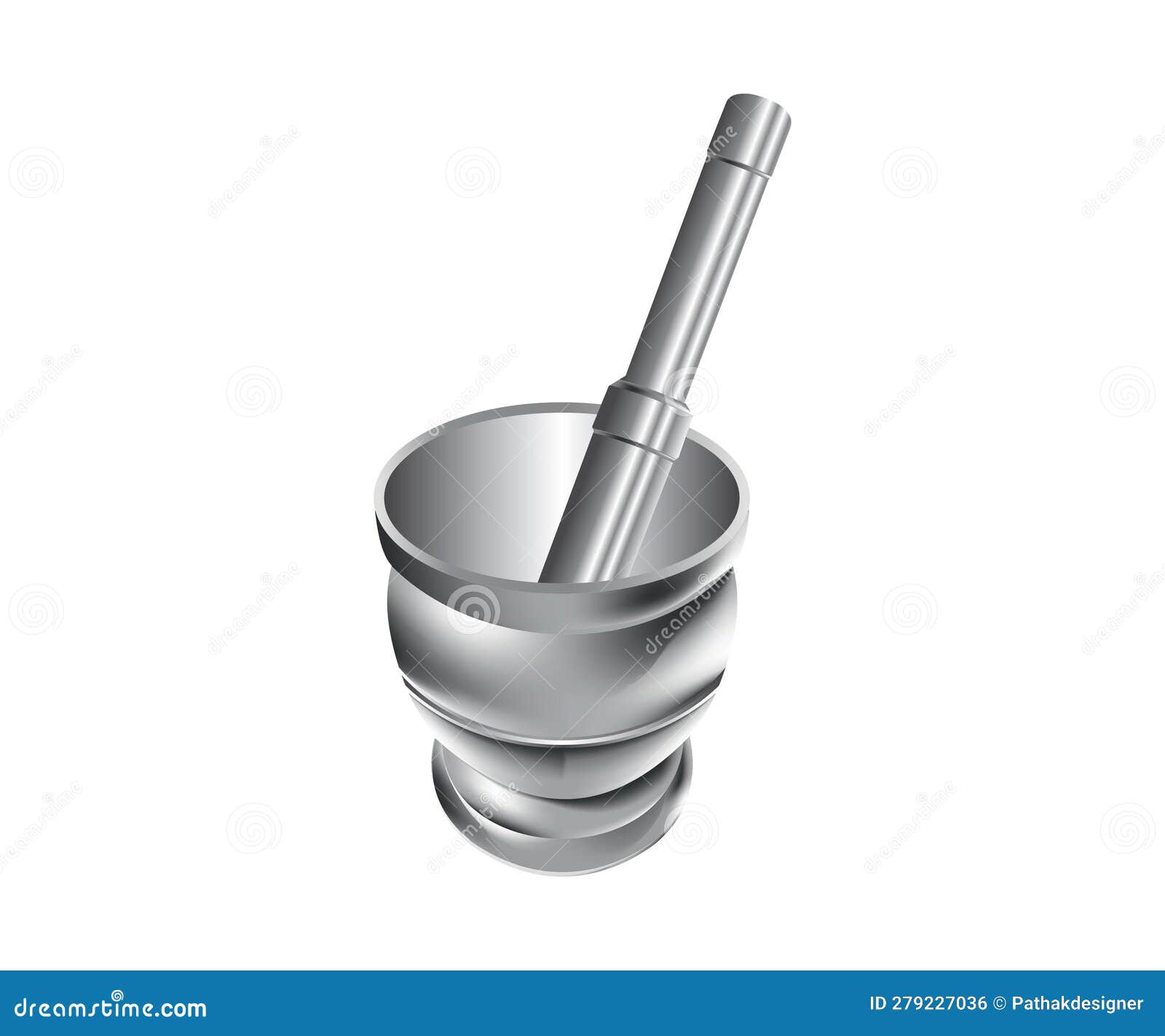 Artistic Creative Aluminium Indian Mortar Stock Vector - Illustration ...