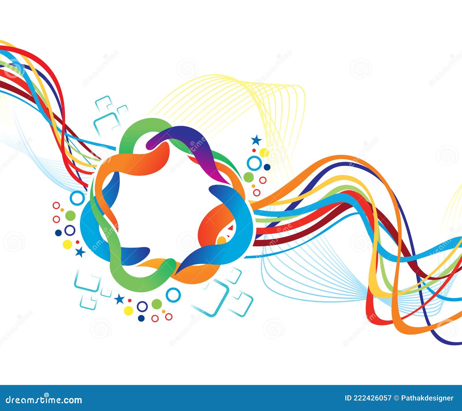 Artistic Creative Colorful Wave Background Stock Vector - Illustration ...