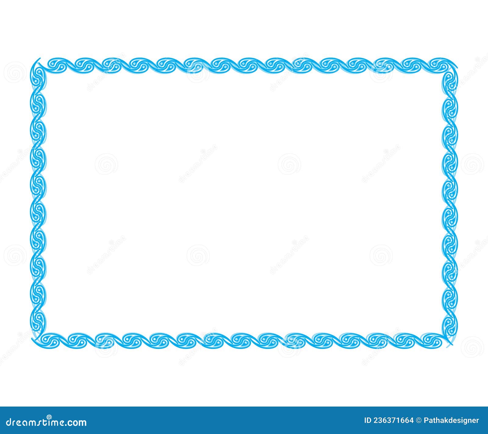 Artistic Creative Cyan Floral Border Stock Vector - Illustration of ...