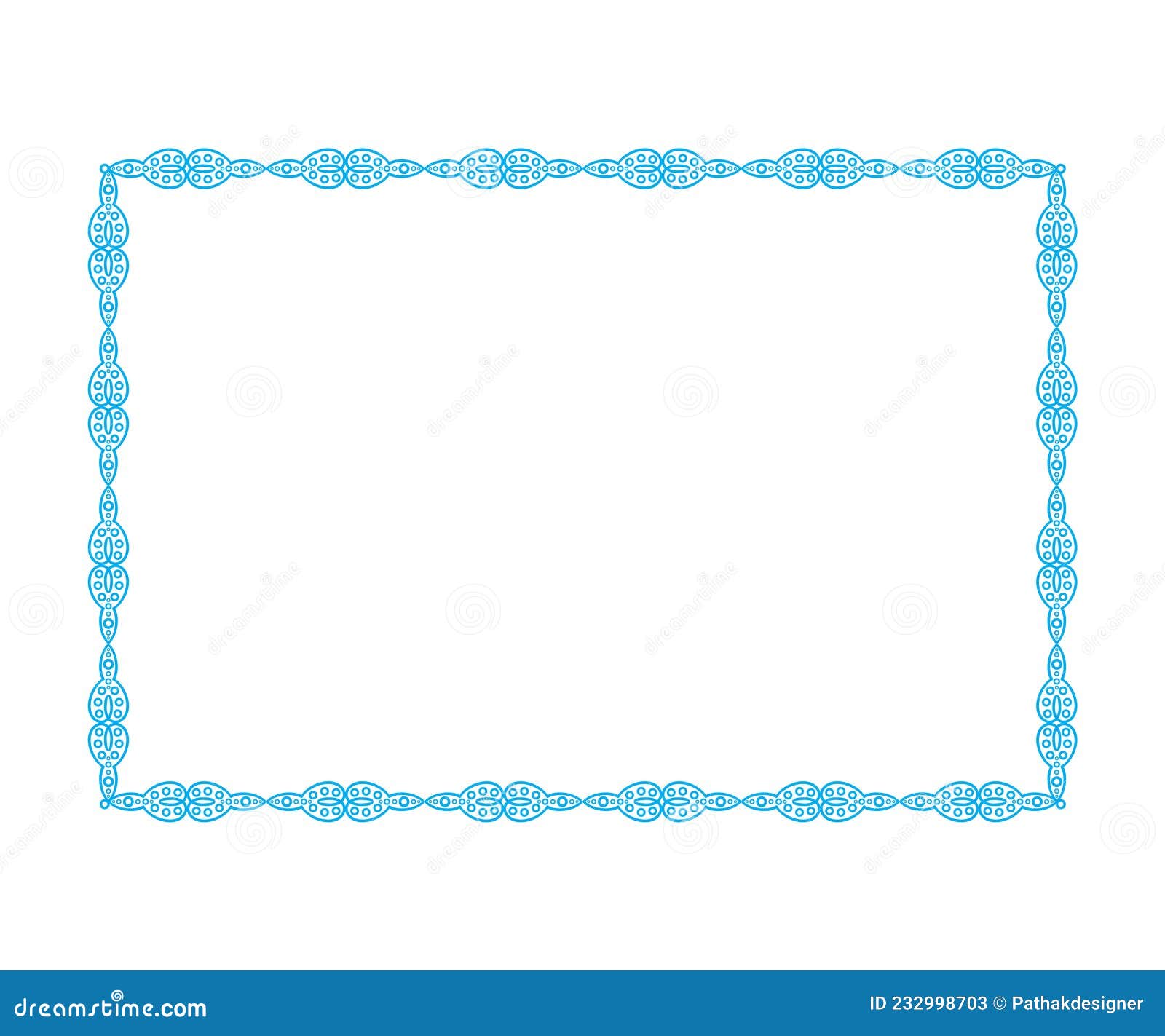 Artistic Creative Decorative Blue Border Stock Vector - Illustration of ...