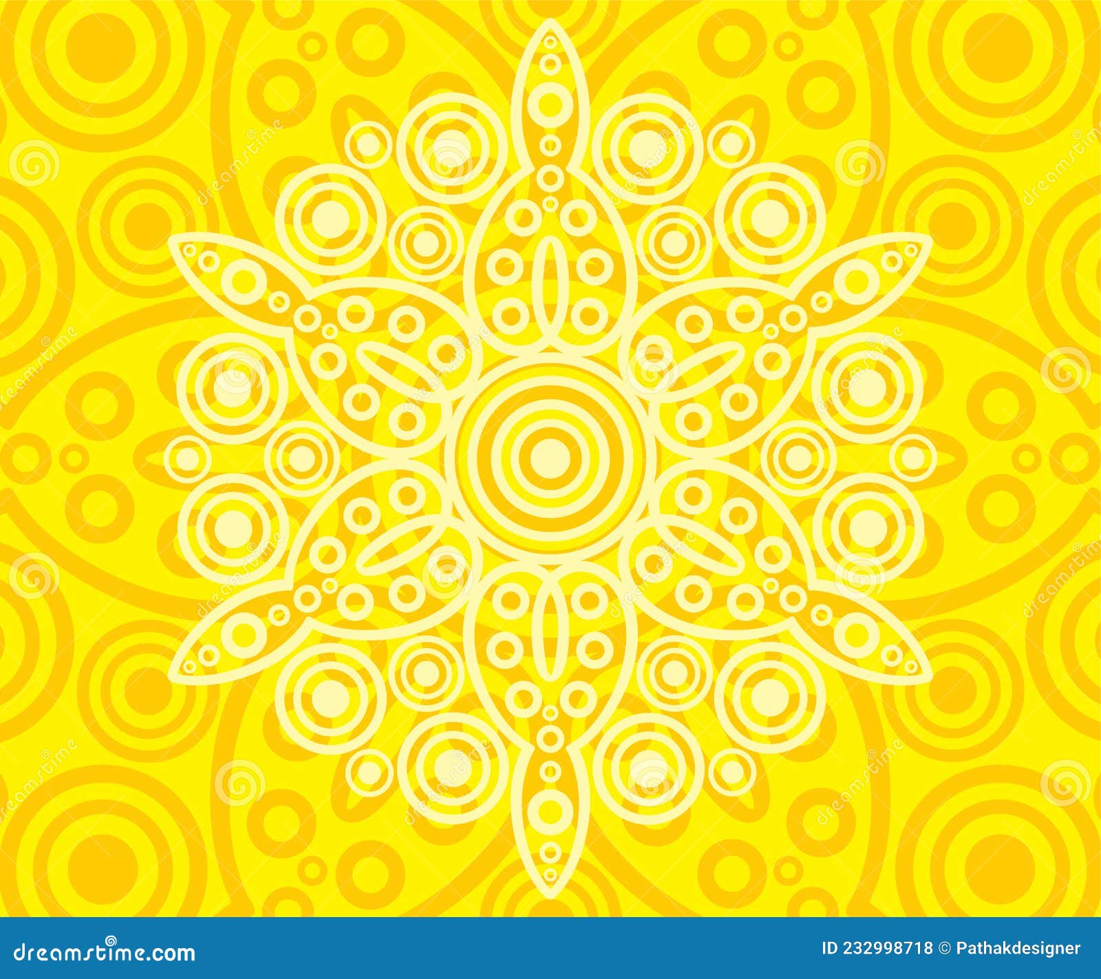 Artistic Creative Decorative Yellow Floral Background Stock Vector ...