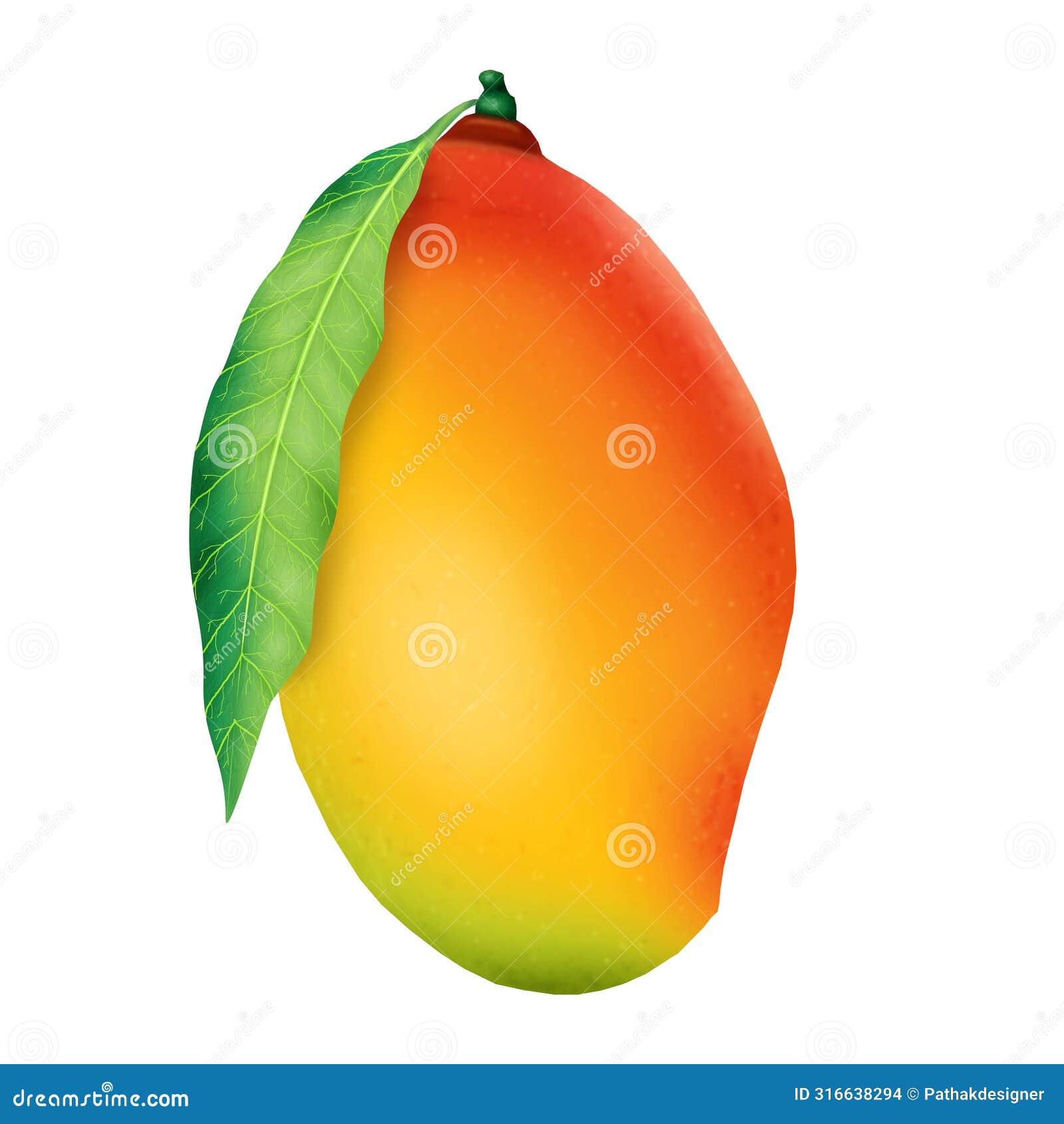 Artistic Creative Detailed Mango Fruit Stock Illustration ...