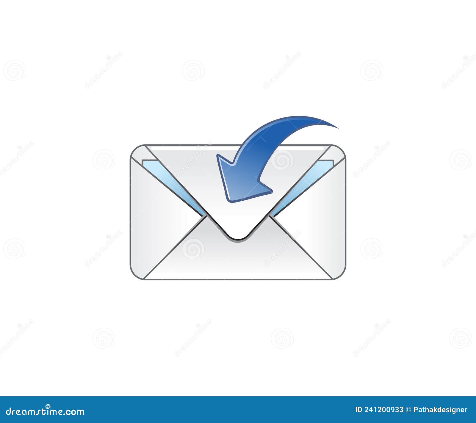 Artistic Creative Email Icon Stock Vector - Illustration of gray ...