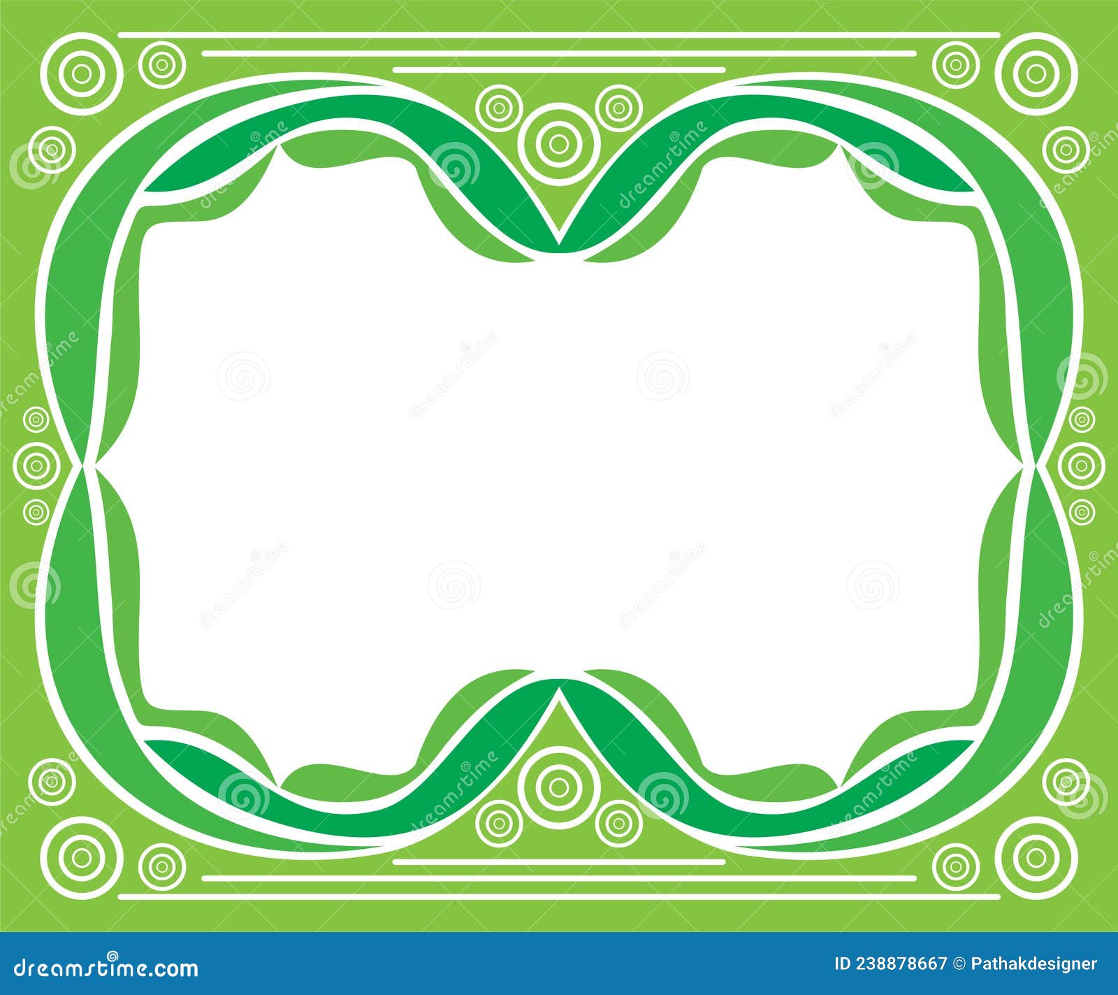 Artistic Creative Green Eco Border Stock Vector - Illustration of ...