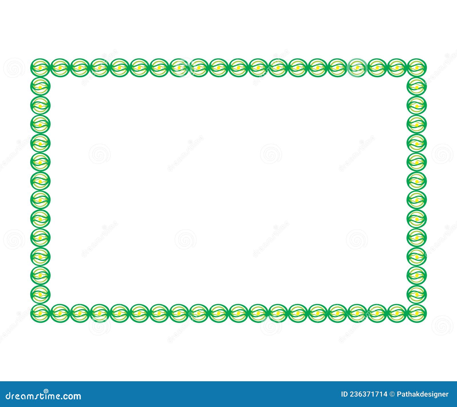 Artistic Creative Green Floral Border Stock Vector - Illustration of ...