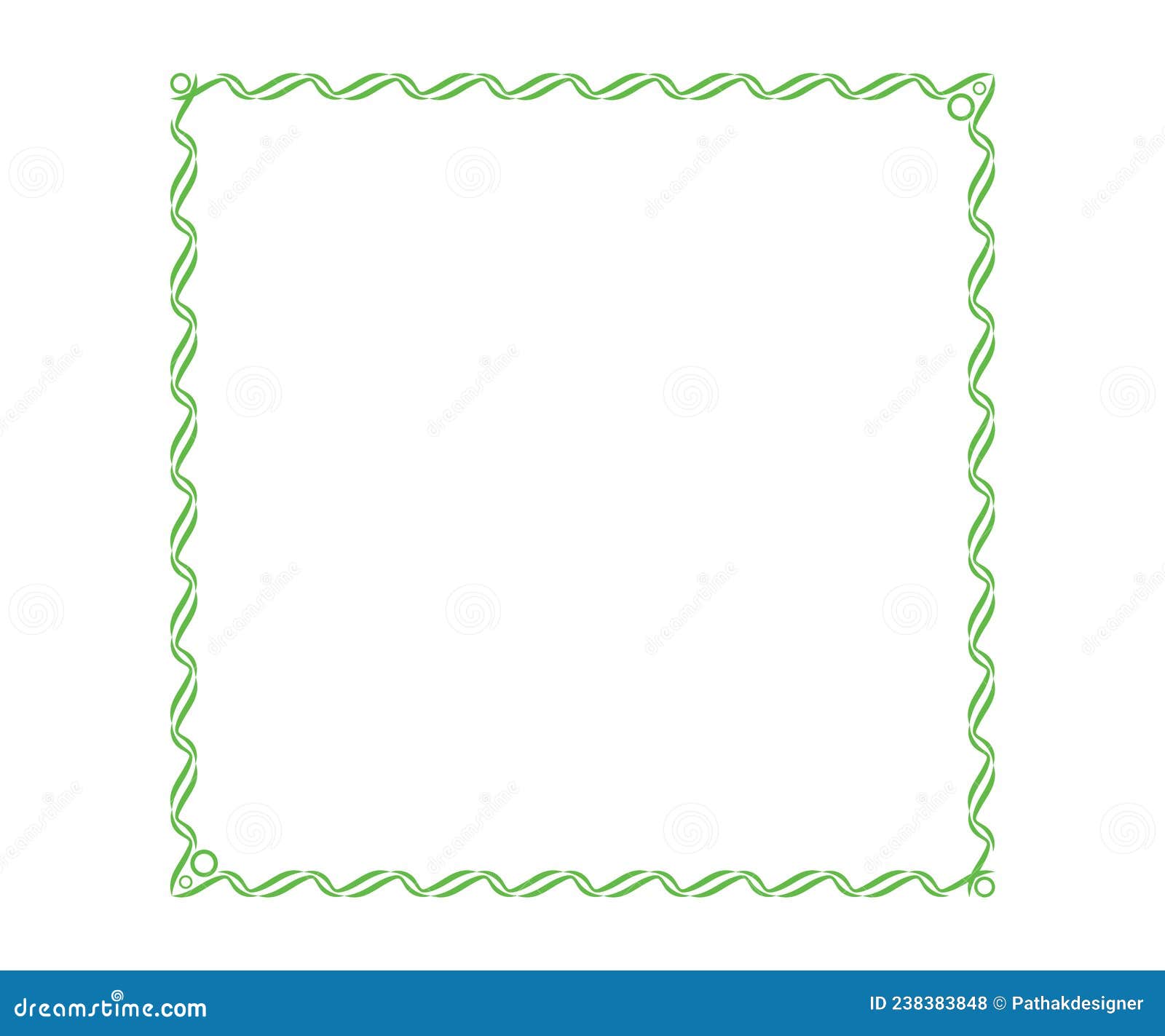 Artistic Creative Green Floral Border Stock Vector - Illustration of ...