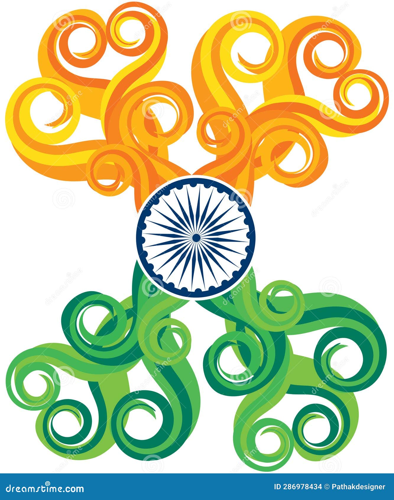 Artistic Creative Indian Flag Stock Illustration - Illustration of ...