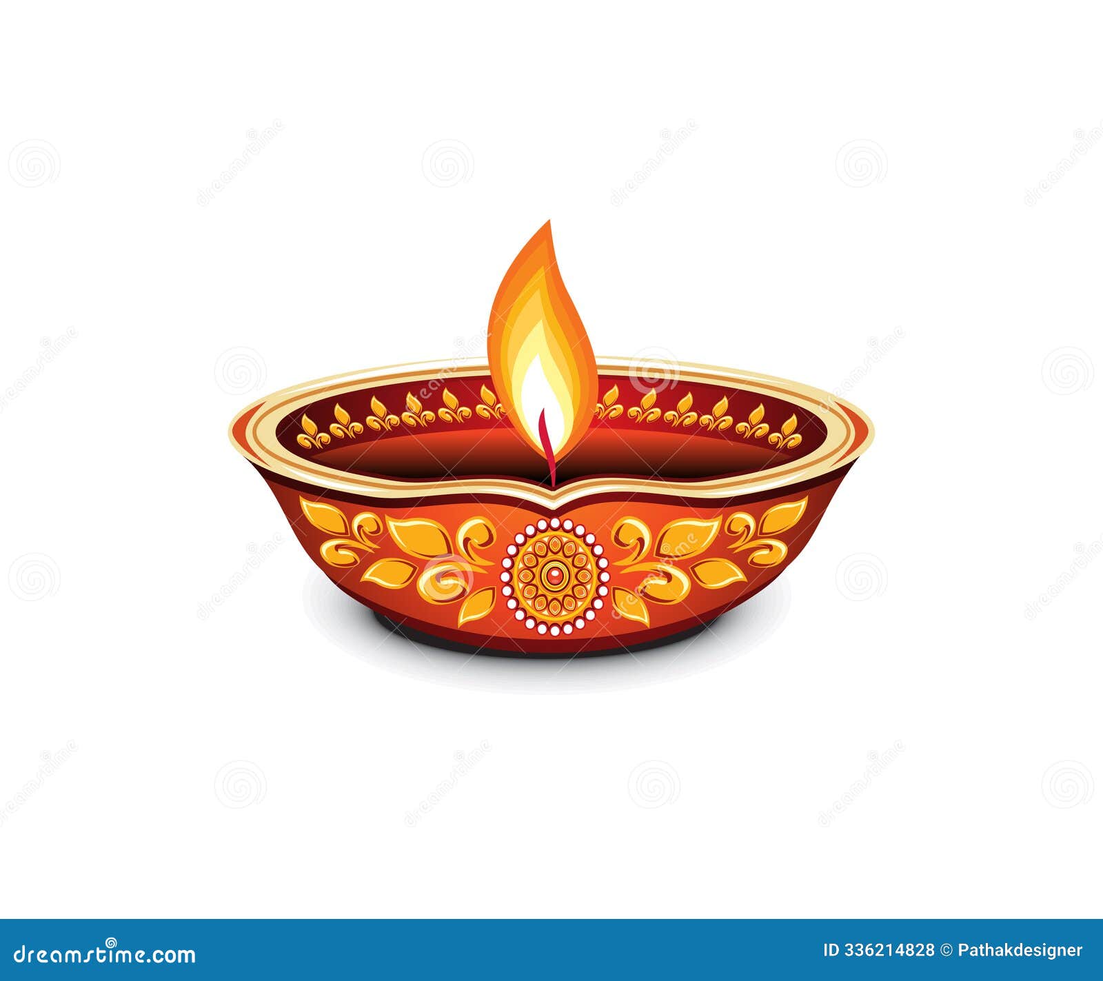 Artistic Creative Red Diwali Deepak Stock Vector - Illustration of ...