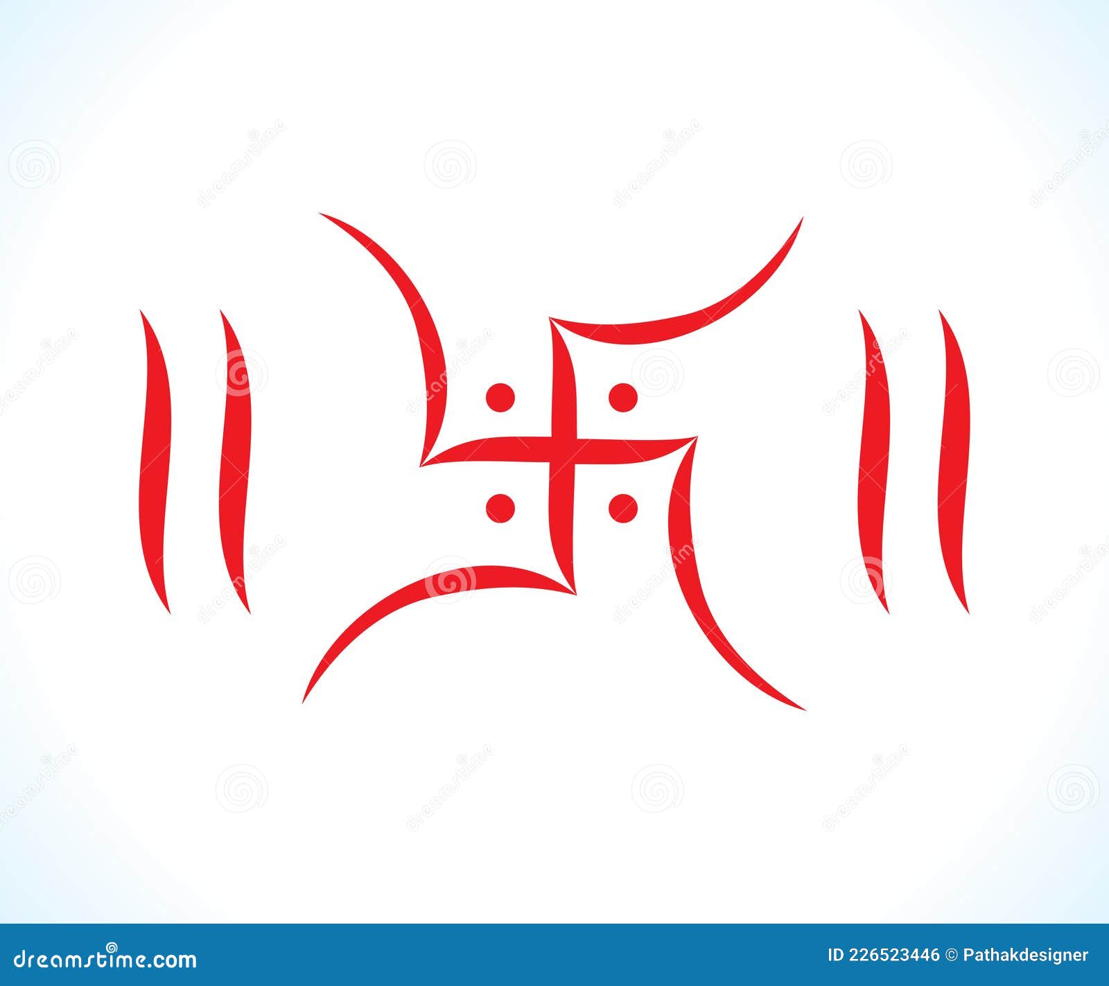 Artistic Creative Red Religious Hindu Symbol Stock Vector ...