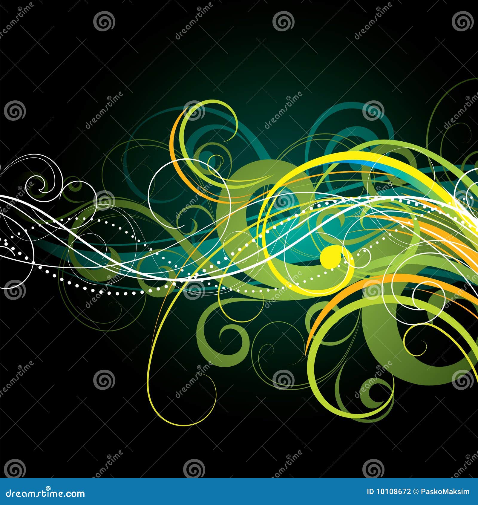 Artistic curly background stock vector. Illustration of wave - 10108672