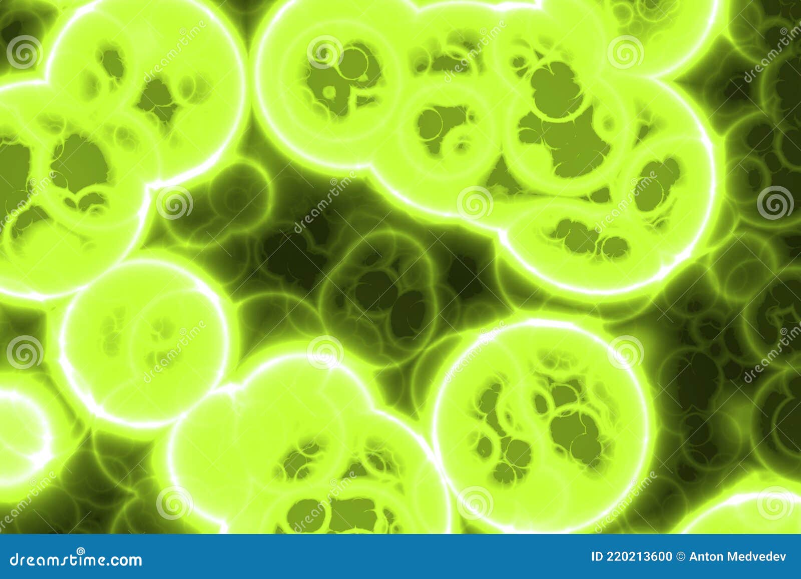 Artistic Cute Big Amount of Biological Primitive Organisms Digital ...