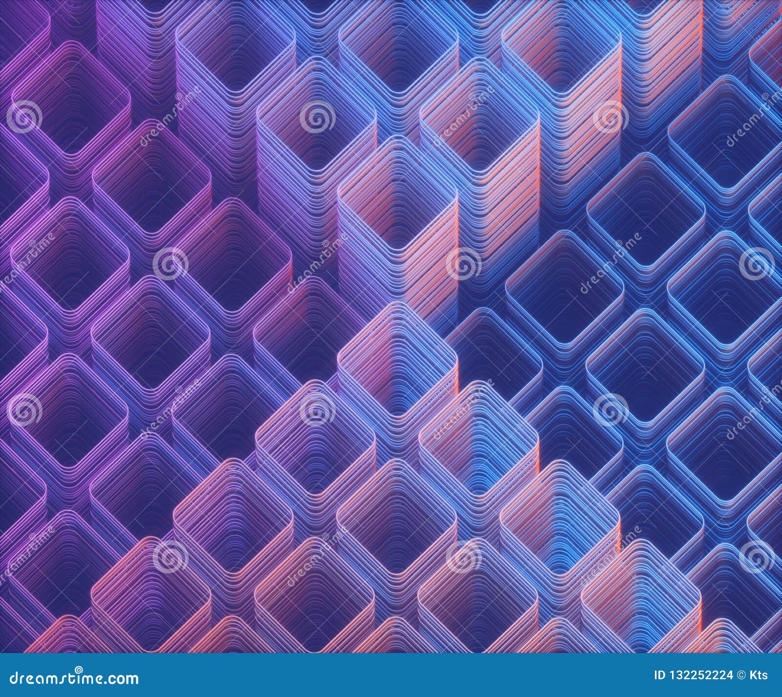 Artistic 3D Abstract Colored Structure Stock Illustration ...