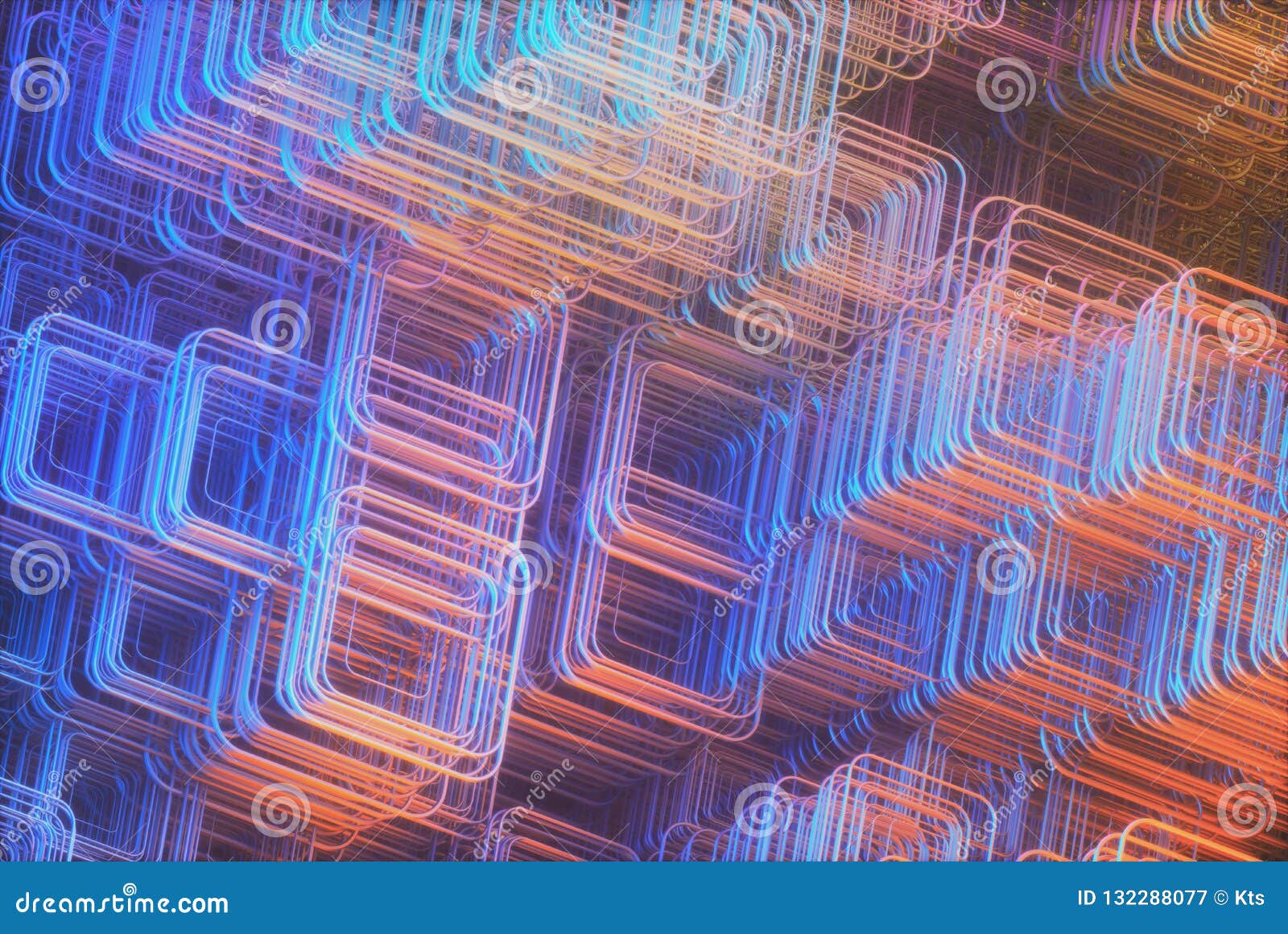 Artistic 3D Abstract Colored Structure Stock Illustration ...