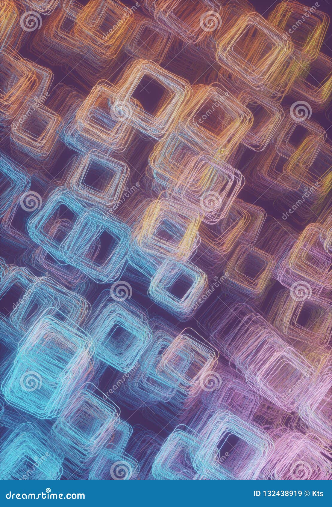 Artistic 3D Abstract Colored Structure Stock Image - Image of geometry ...