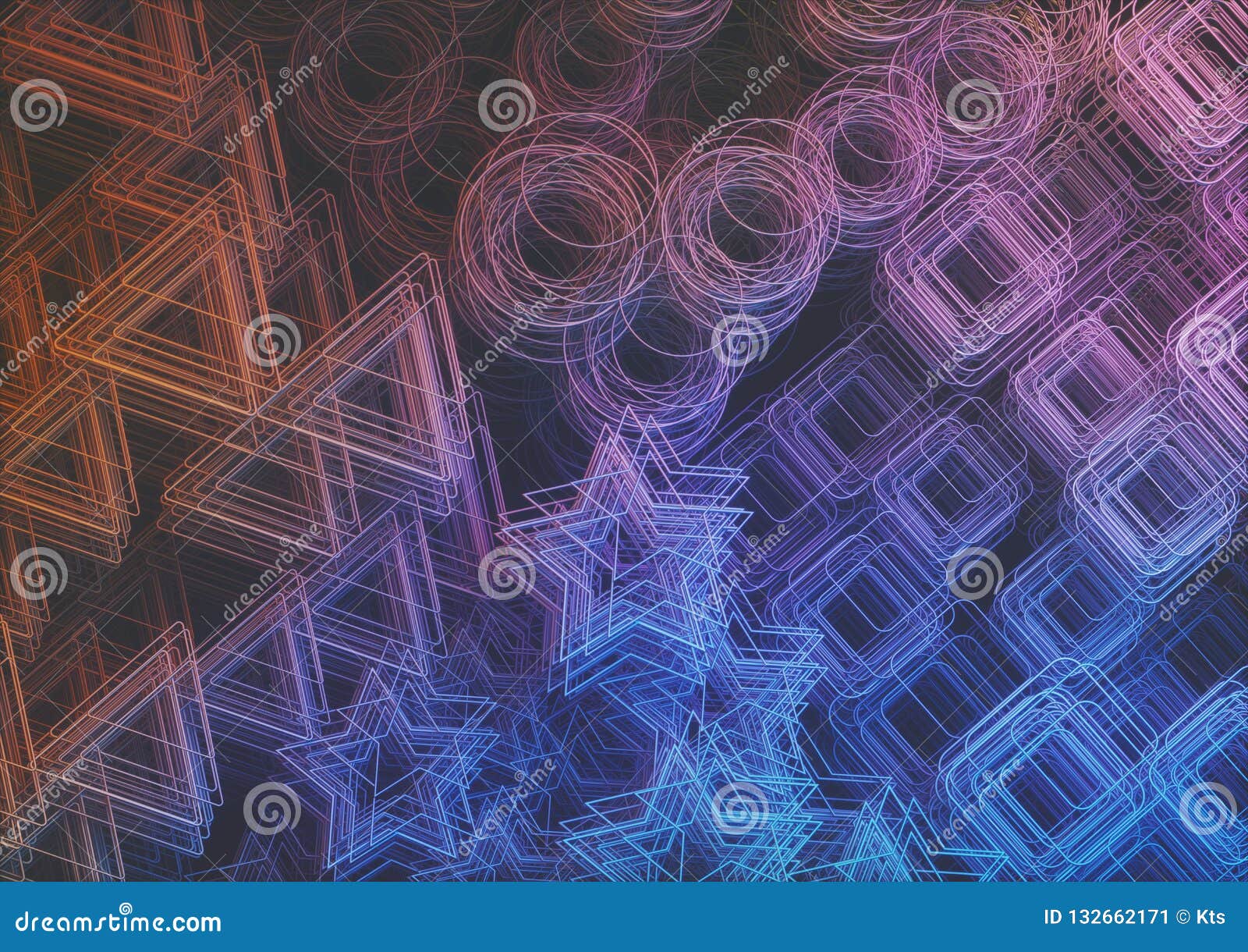 Artistic 3D Abstract Colored Structure Stock Image - Image of concept ...