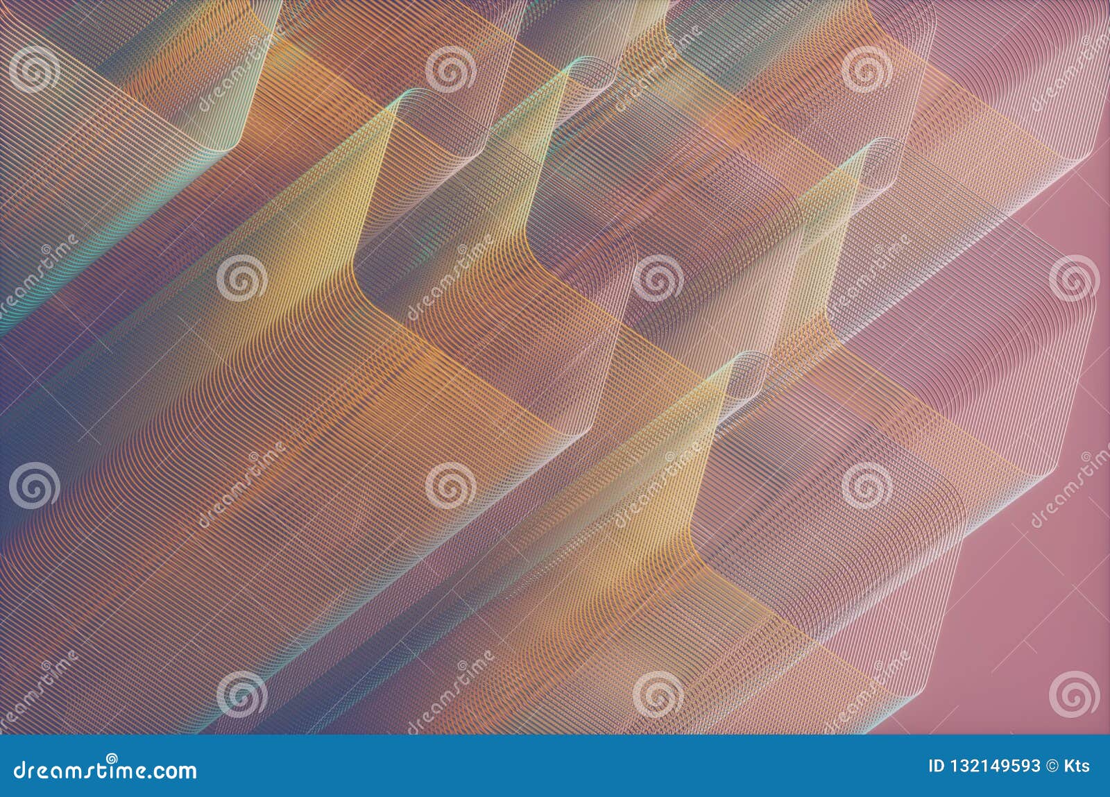 Artistic 3D Abstract Colored Structure Stock Illustration ...