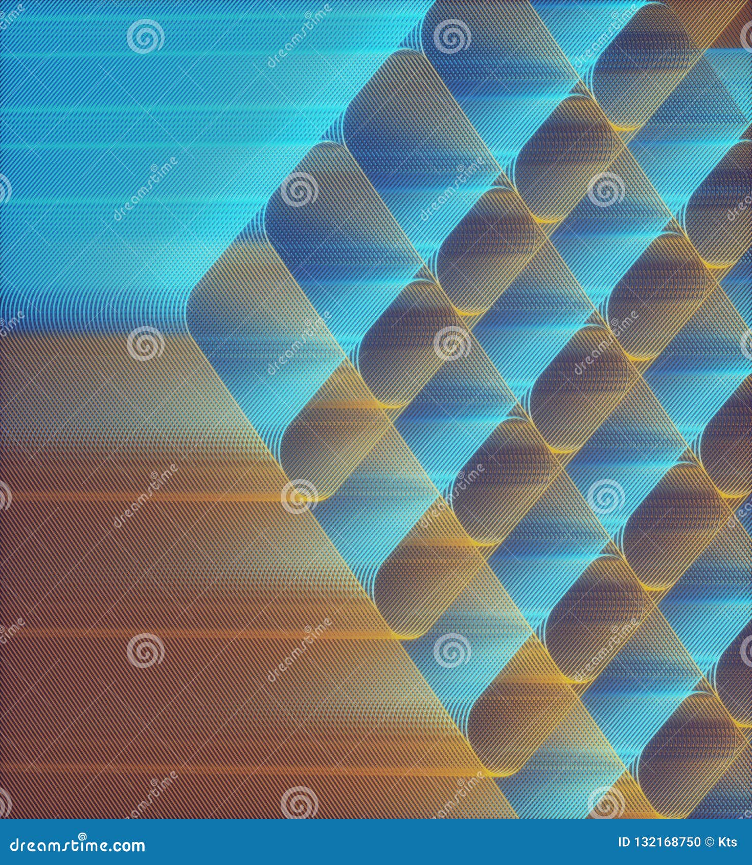 Artistic 3D Abstract Colored Structure Stock Illustration ...