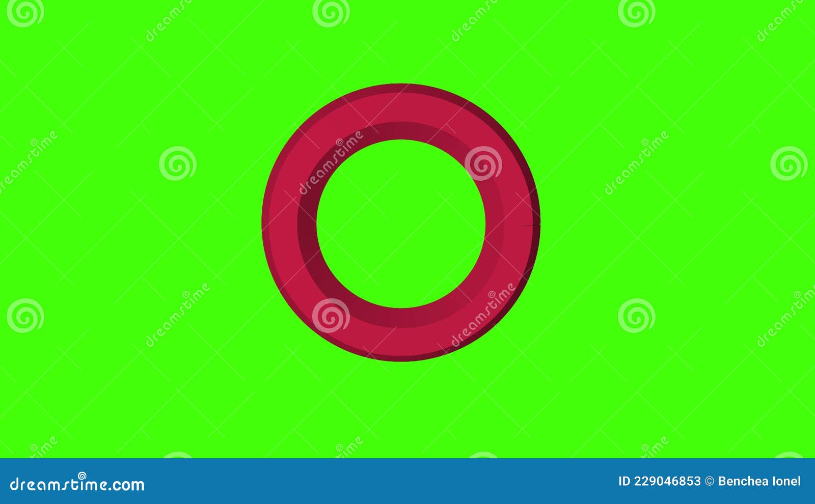 Artistic 3d Object Rotating Looping Animation On Green Screen Chroma Key Element Stock Video