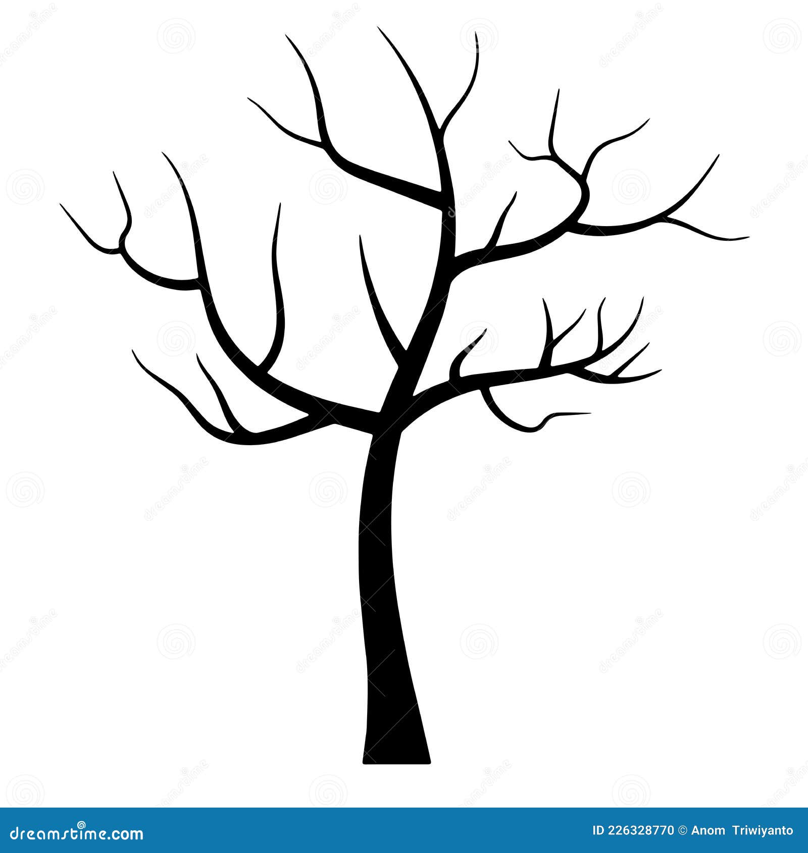 Artistic Dead Tree Branch Vector Silhouette Stock Vector - Illustration ...