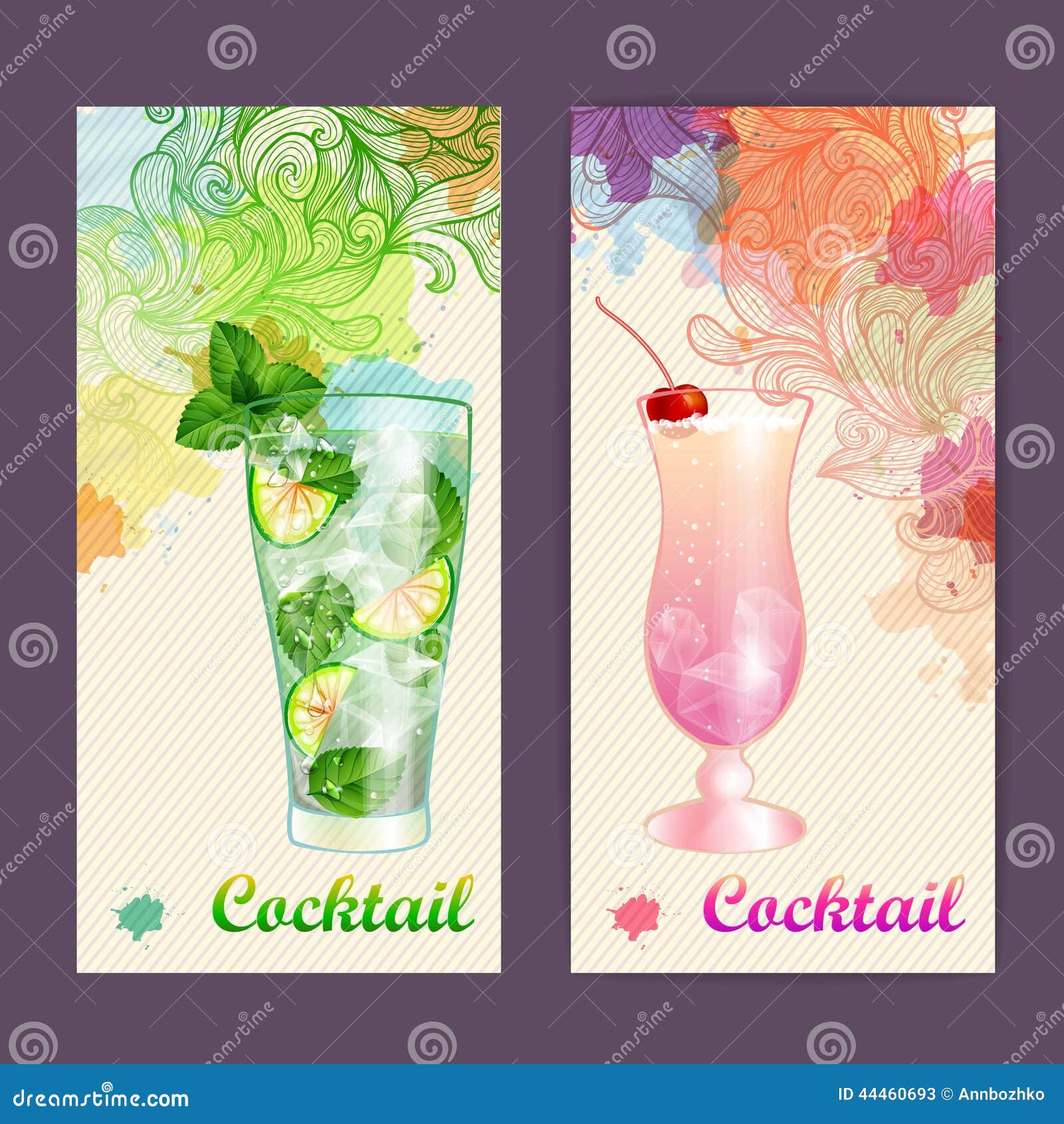 Cocktail Poster.Retro Background Vector Illustration | CartoonDealer ...