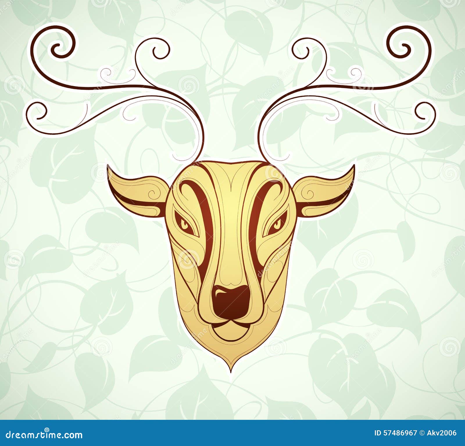 Artistic Deer Cartoon Design Stock Vector - Illustration of design ...