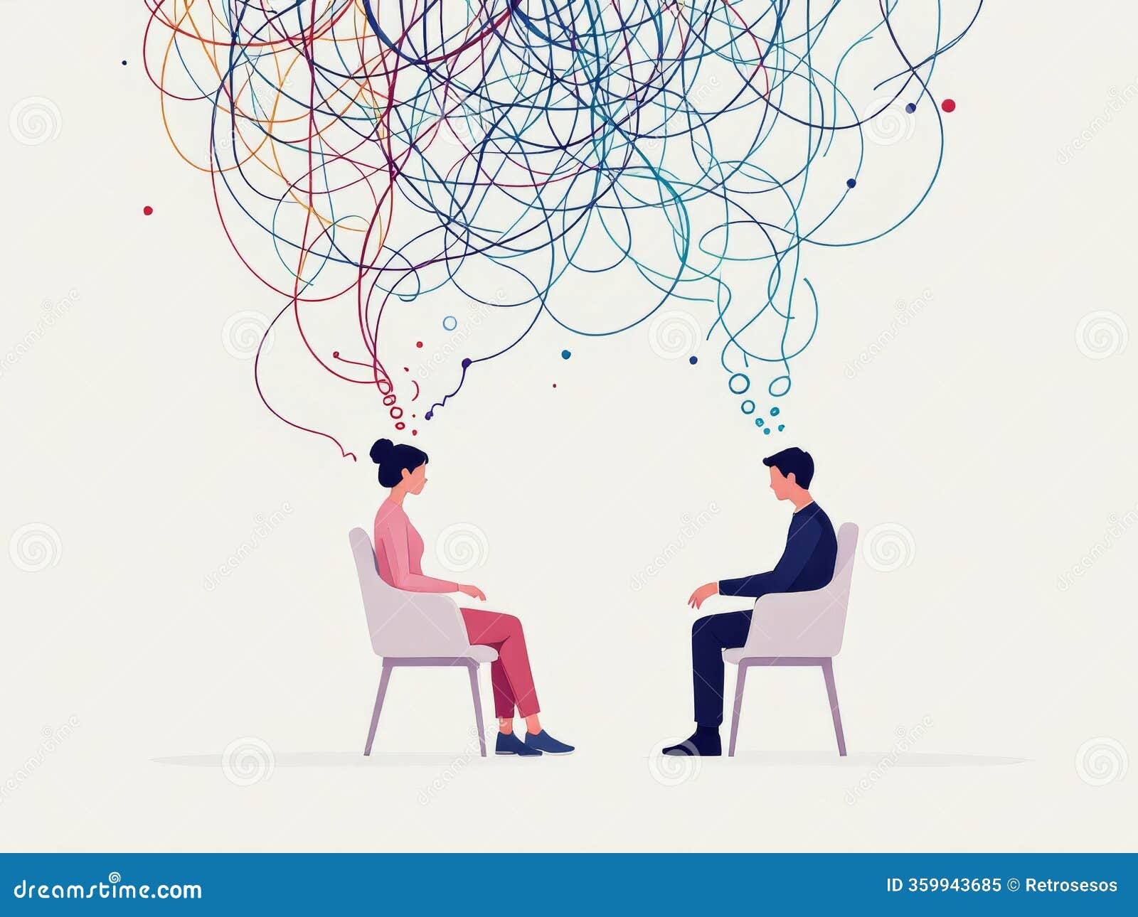 Conceptual Art Illustrating Interpersonal Connection or ...