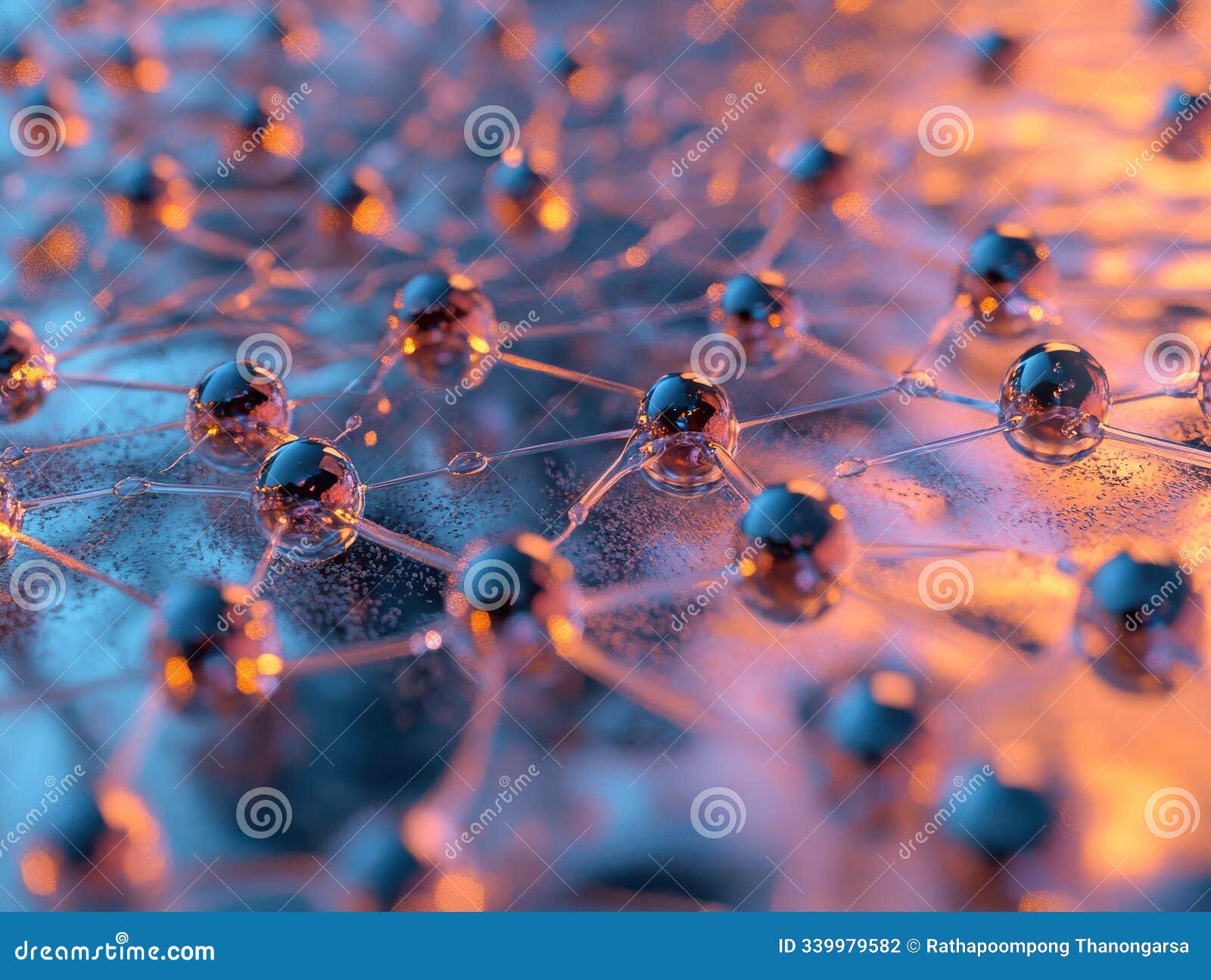 Nano-Material Network Visualization Stock Photo - Image of ...