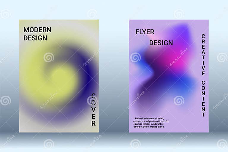 Artistic Design of the Cover. a Set of Modern Abstract Objects. Stock ...