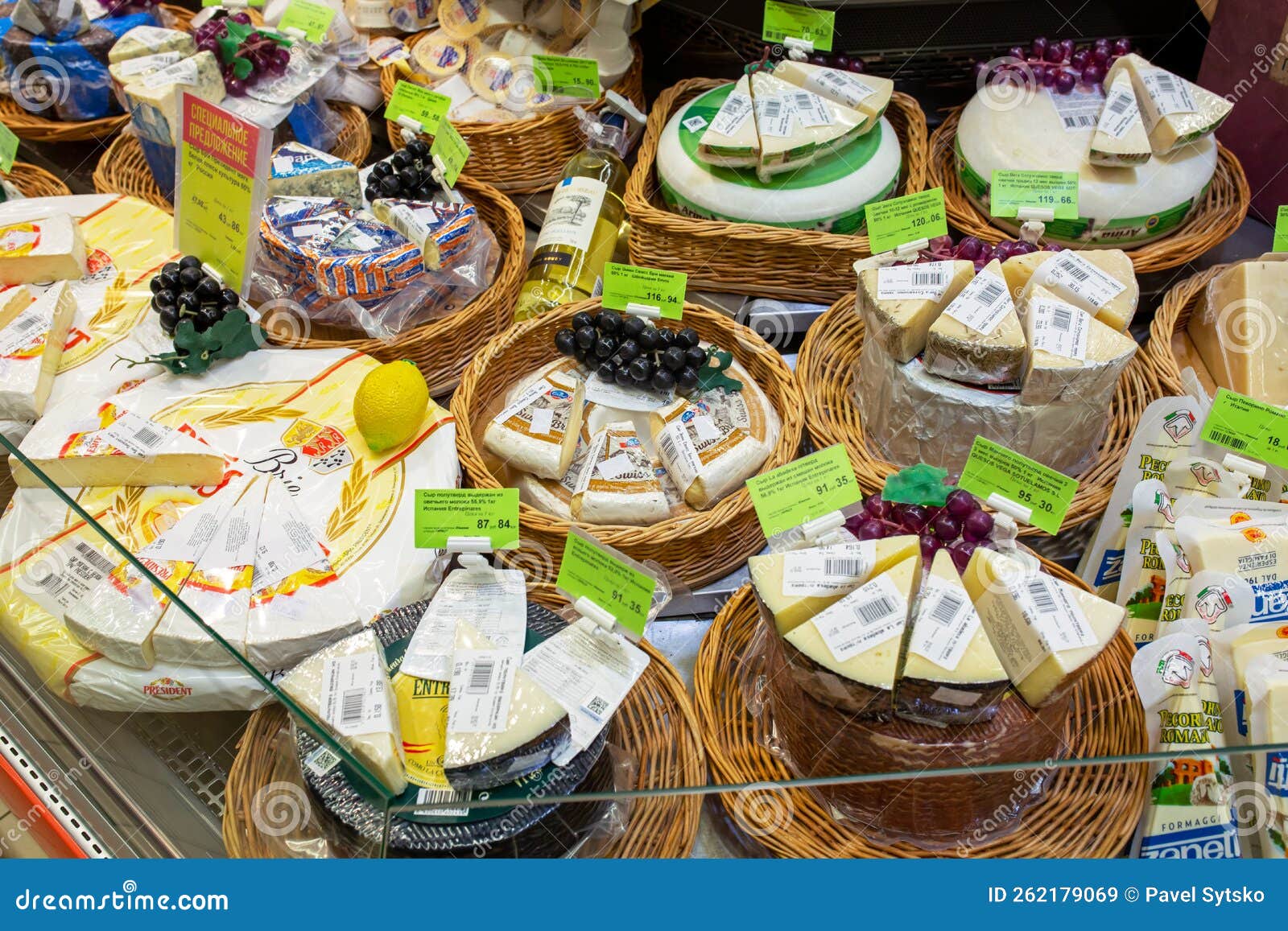 A Large Selection of Cheeses with Different Types, Textures and Flavors ...