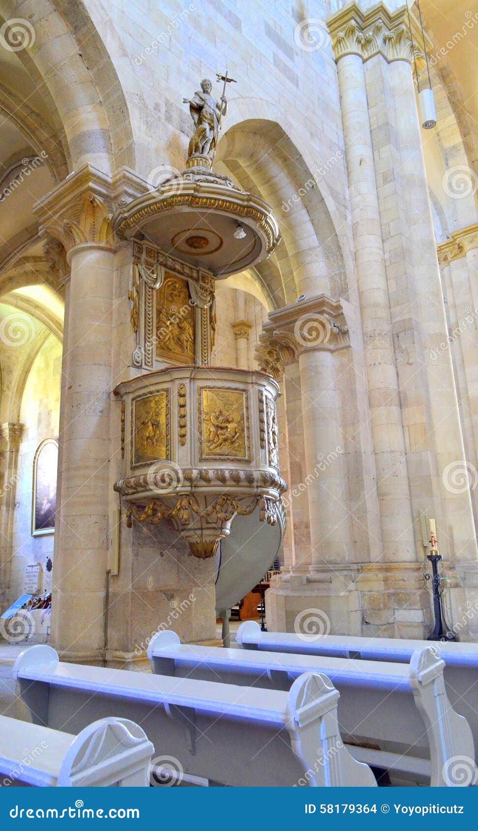 Artistic Detail - Cathedral Pulpit Stock Photo - Image of pattern ...