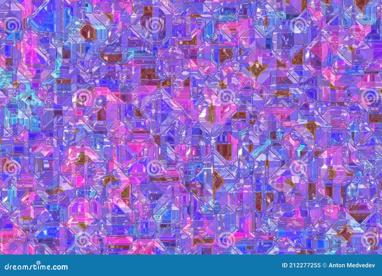 Artistic Digital Crystalline Template Computer Graphics Background ...