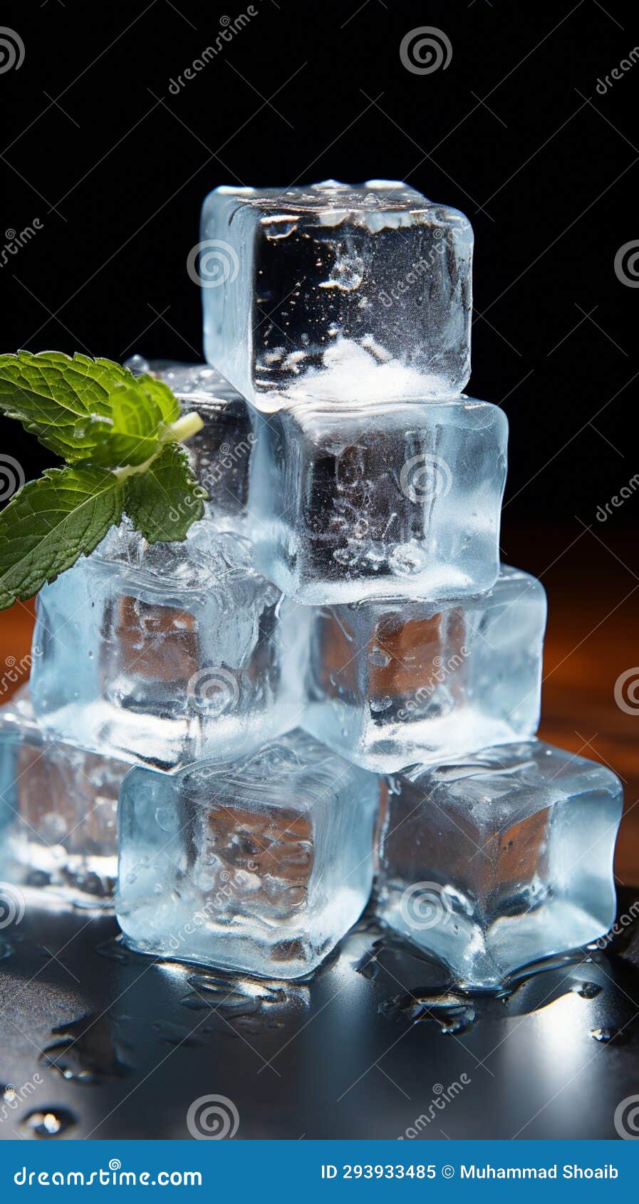 An Artistic Display of Arranged Ice Cubes, Creating a Captivating Still ...