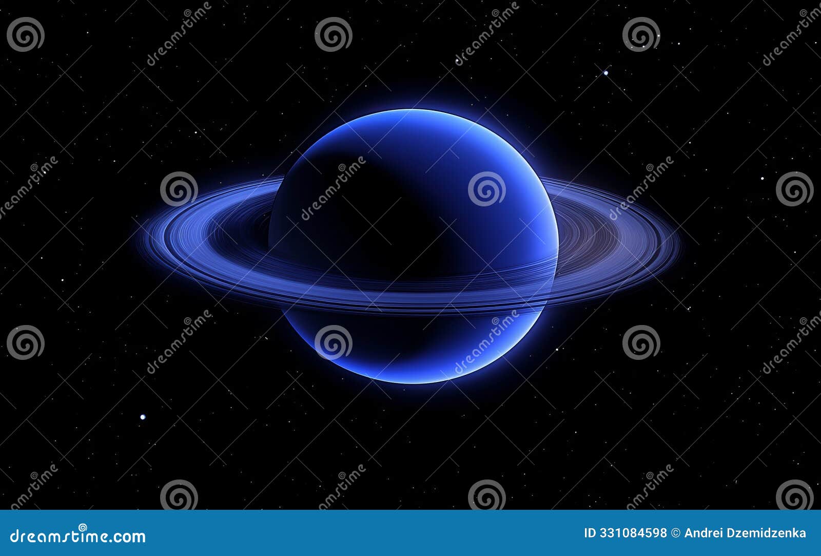 An Artistic Display of Neptune, the Fifth Planet of the Solar System ...
