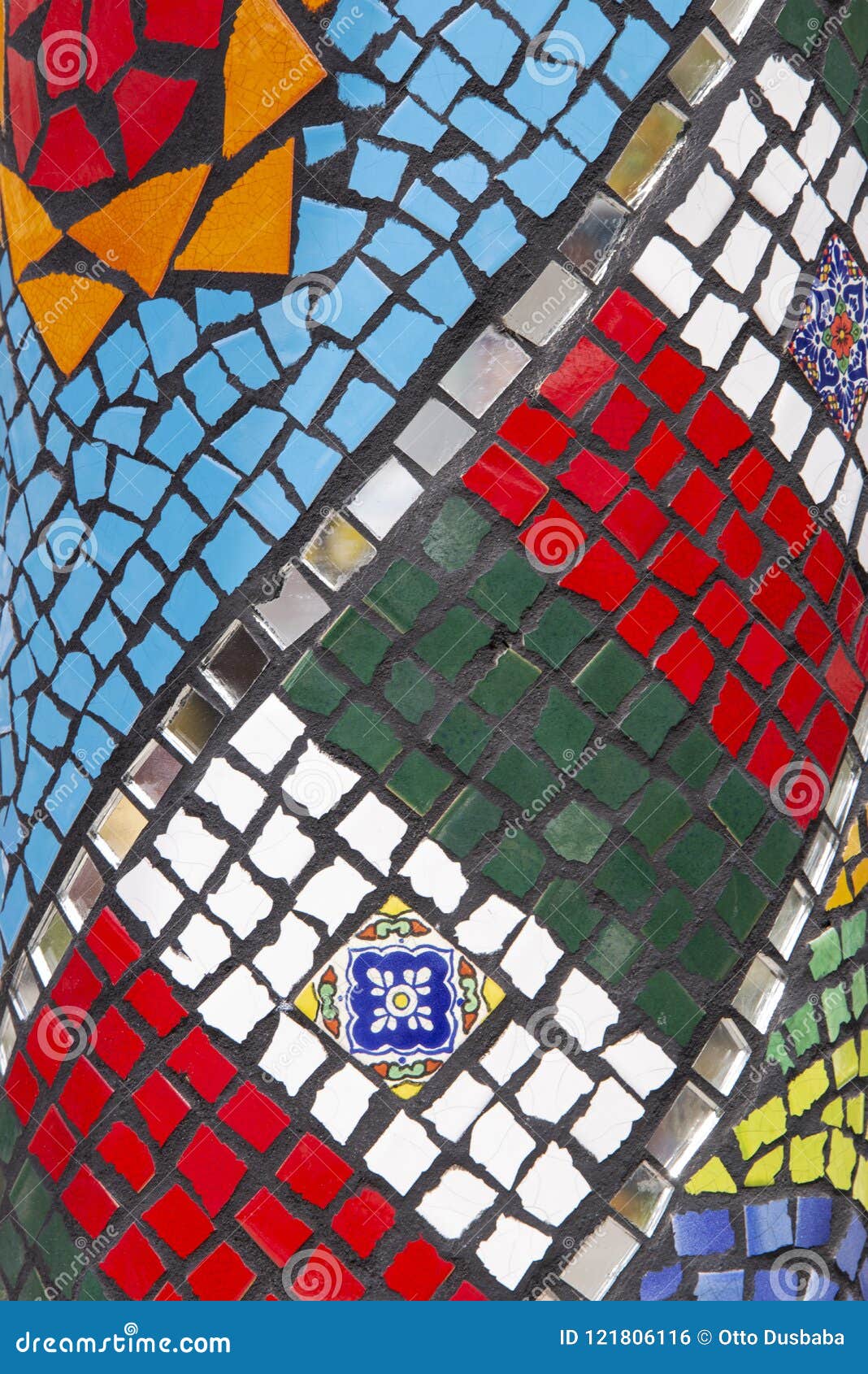 Artistic Display of Tile Fragments Stock Photo - Image of vertical ...